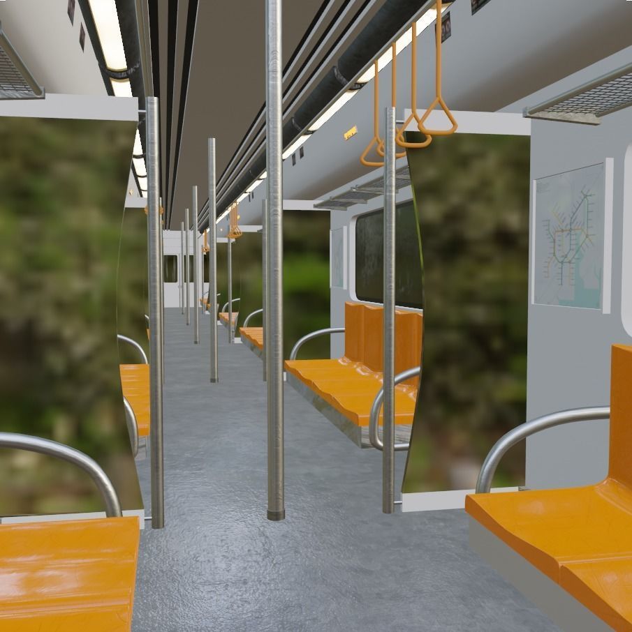 Blender Metro interior 3D model | CGTrader