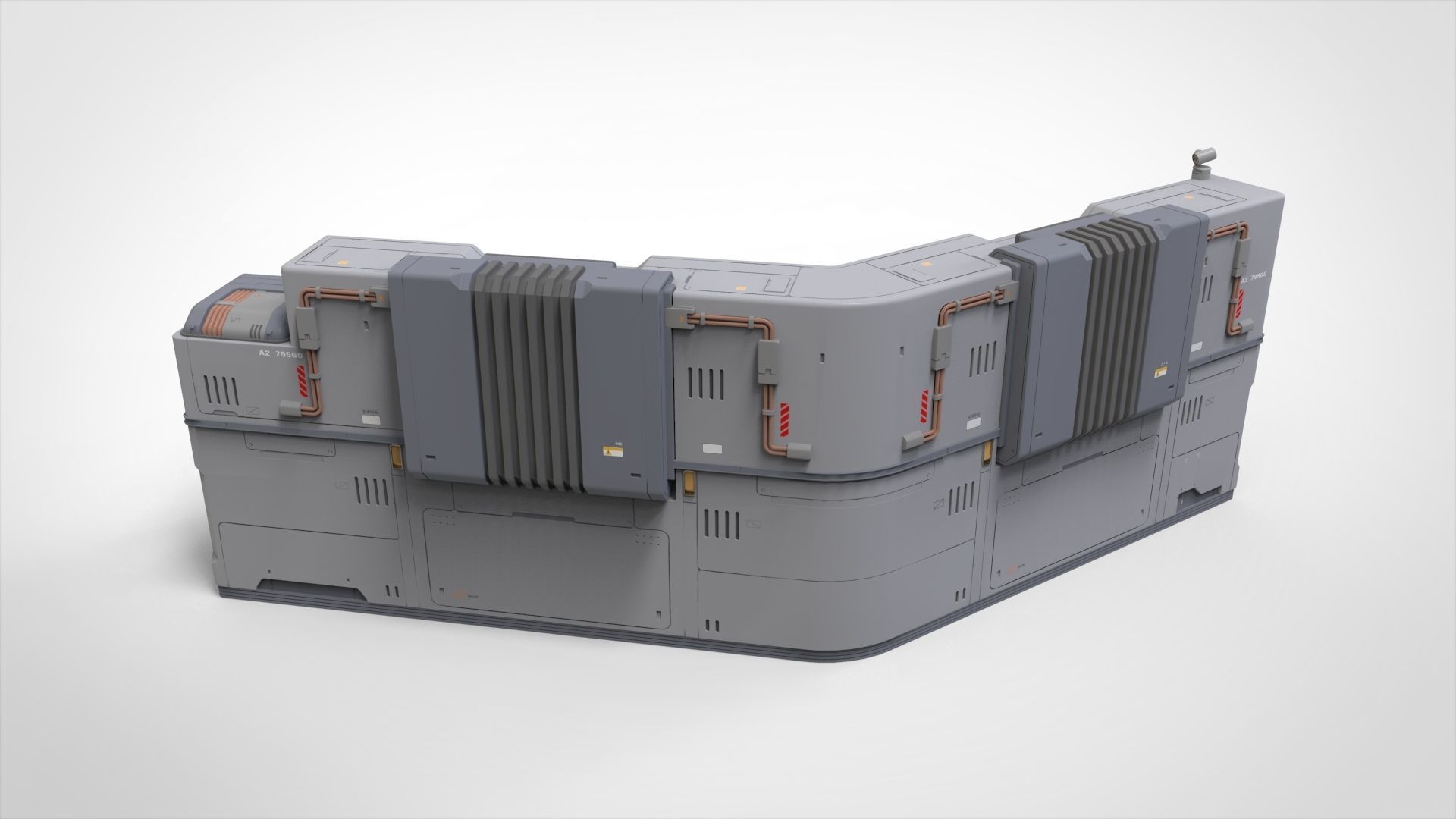 sci fi terminal 2 3D model | CGTrader