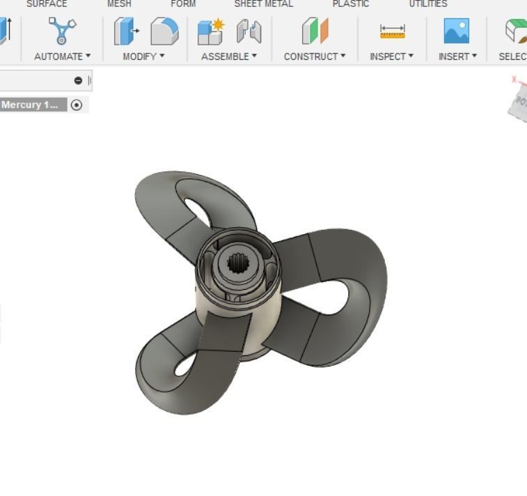 TOROIDAL PROPELLER FOR MERCURY YAMAHA ETC 9 to 20HP 3D model 3D ...