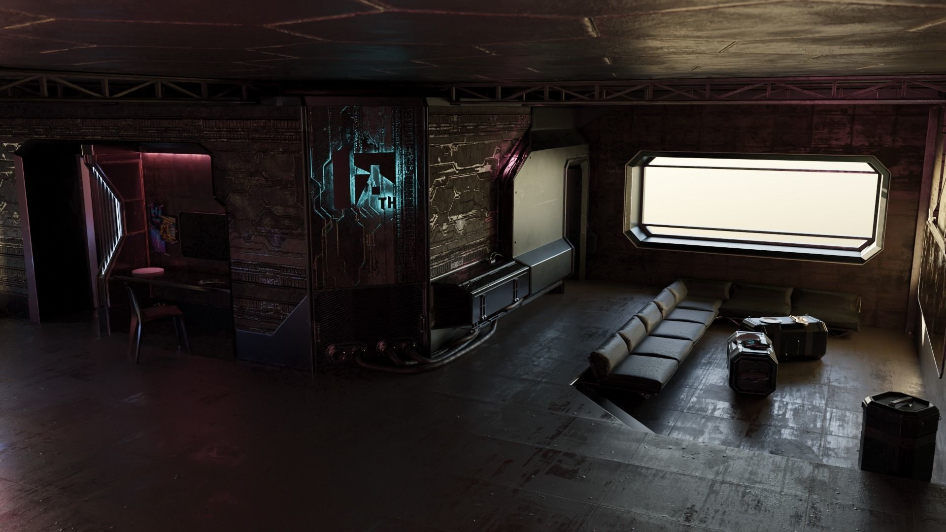 Cyberpunk Apartment Scene v12 3D model | CGTrader