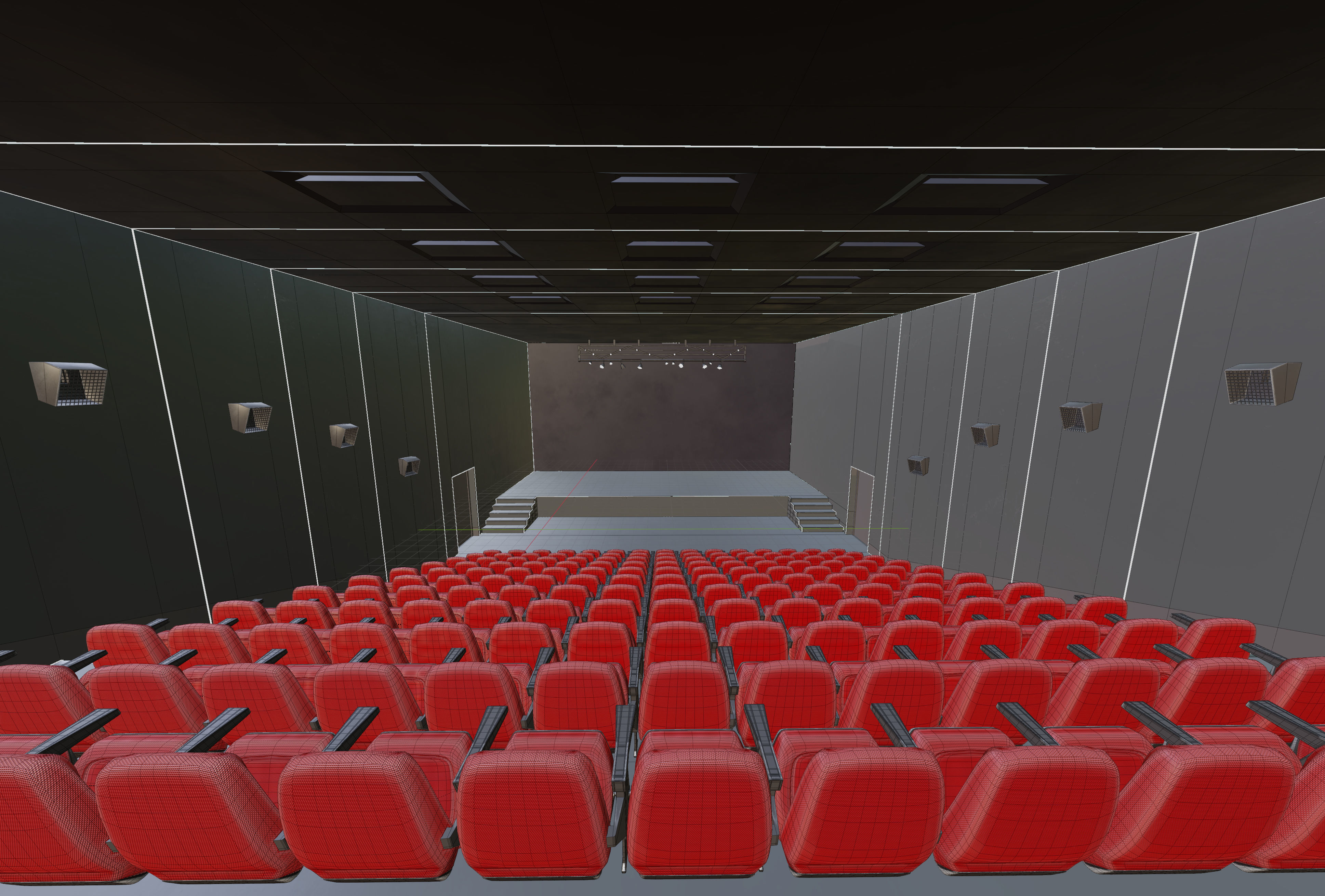 3D model Movie Theater Interior VR / AR / low-poly | CGTrader