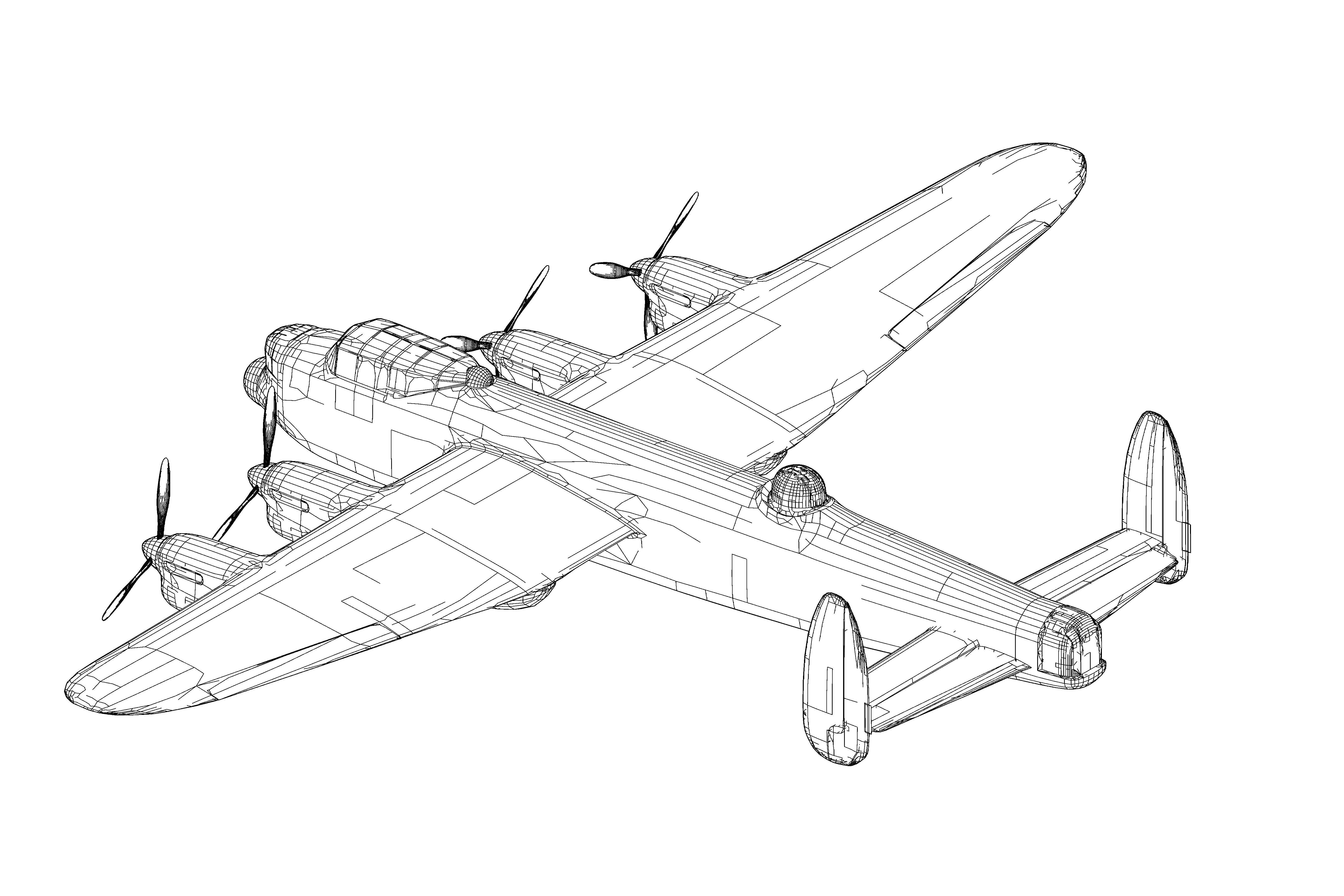 Avro Lancaster 3D print 3D model 3D printable | CGTrader