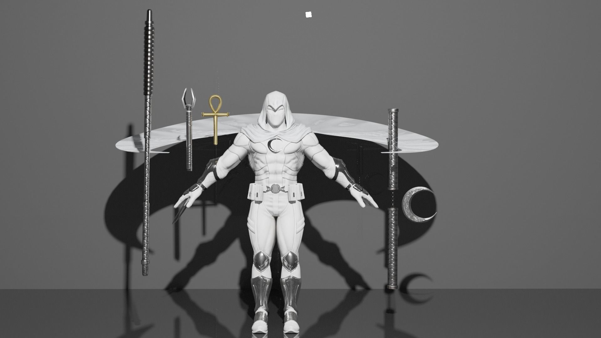 Moon Knight 3D model rigged | CGTrader