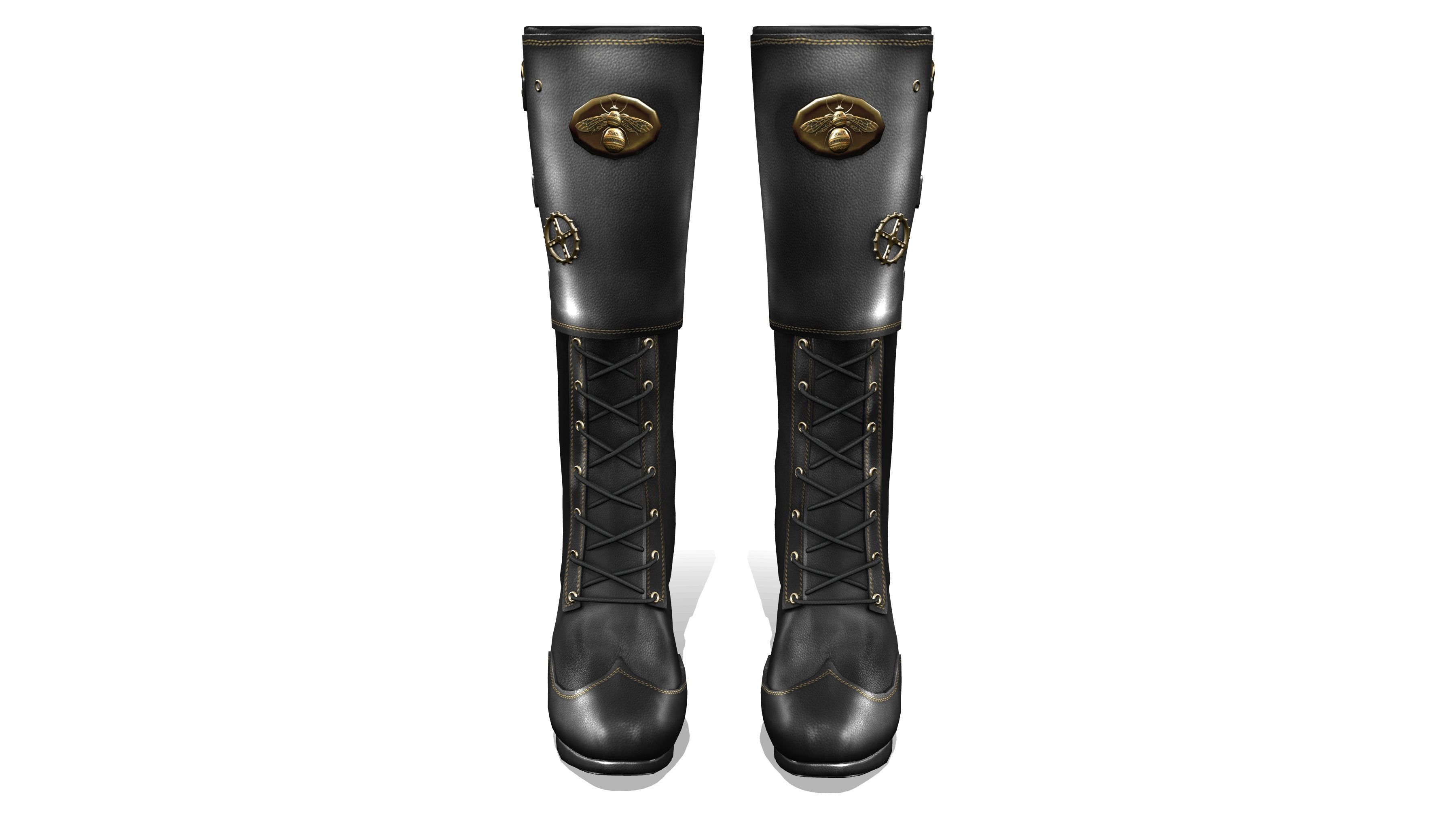 3D model Steampunk High Heel Platform Boots VR / AR / low-poly | CGTrader