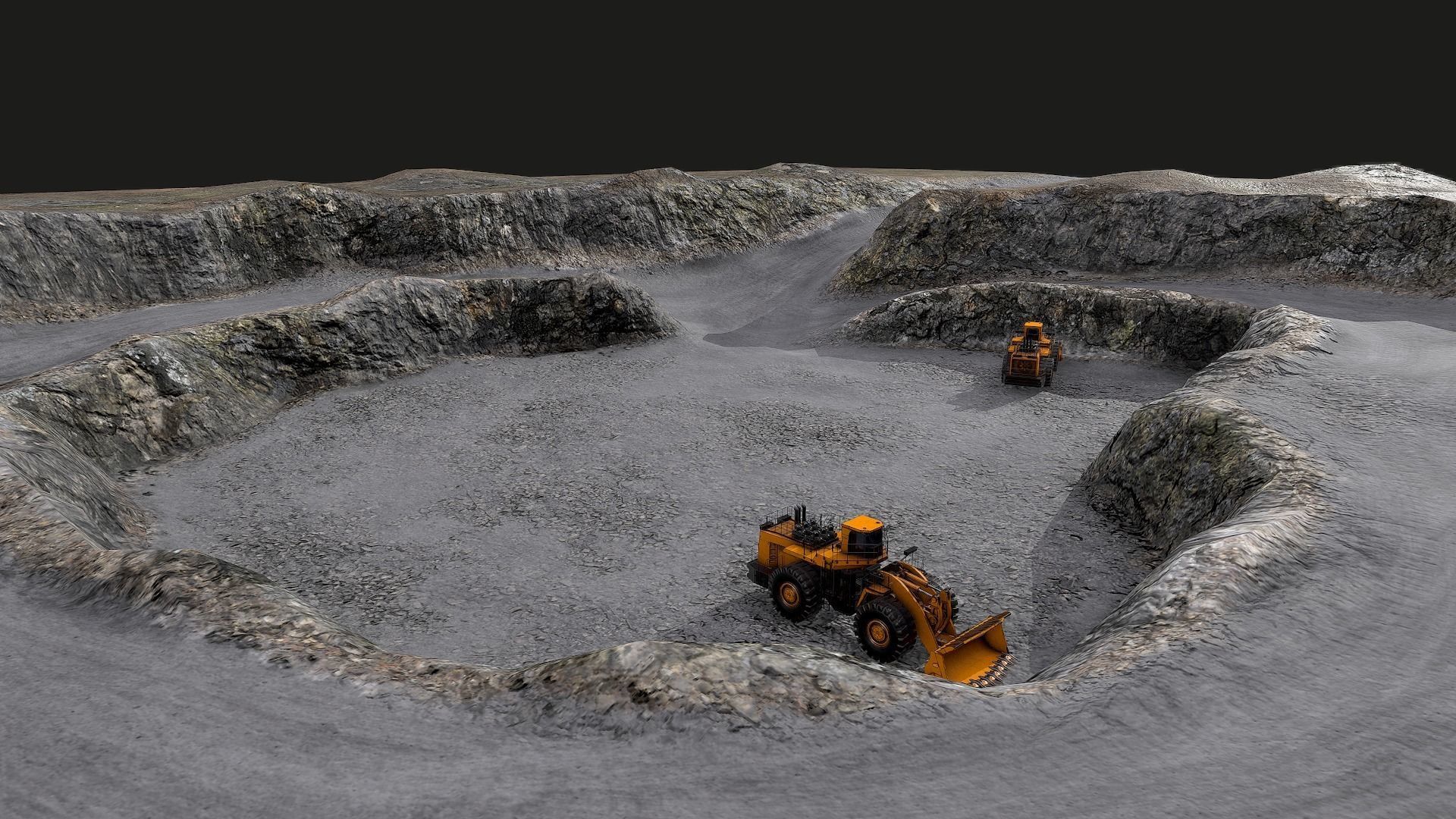 3D model Mine Quarry VR / AR / low-poly | CGTrader