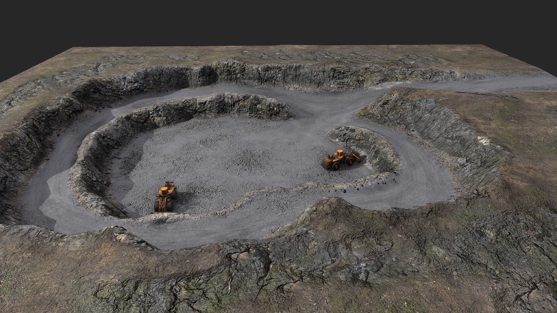 3D model Mine Quarry VR / AR / low-poly | CGTrader
