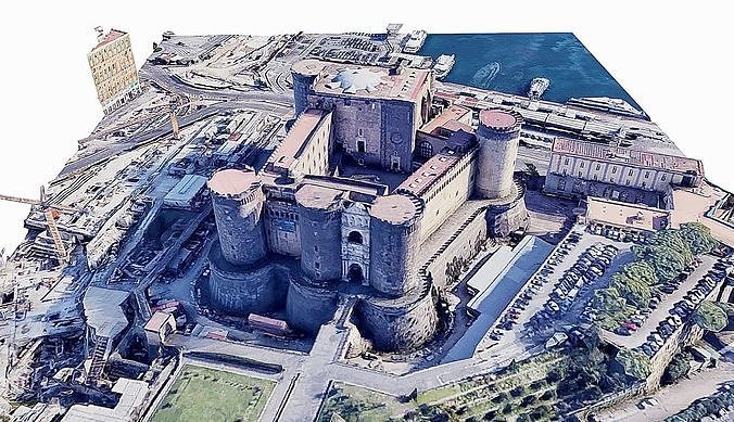3D model Castel Nuovo - Castle - Naples - Napoli VR / AR / low-poly ...