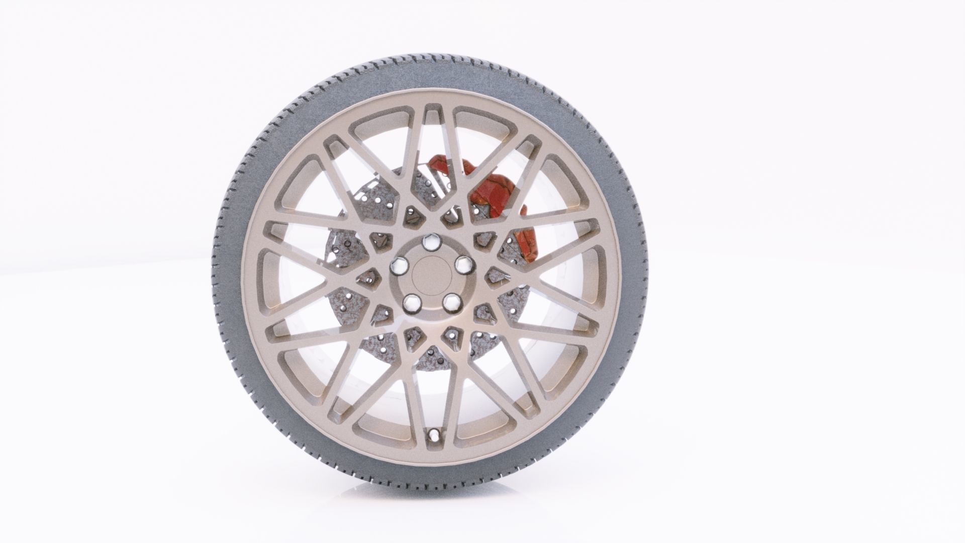 Rotiform Wheel and HQ Tire 3D model | CGTrader