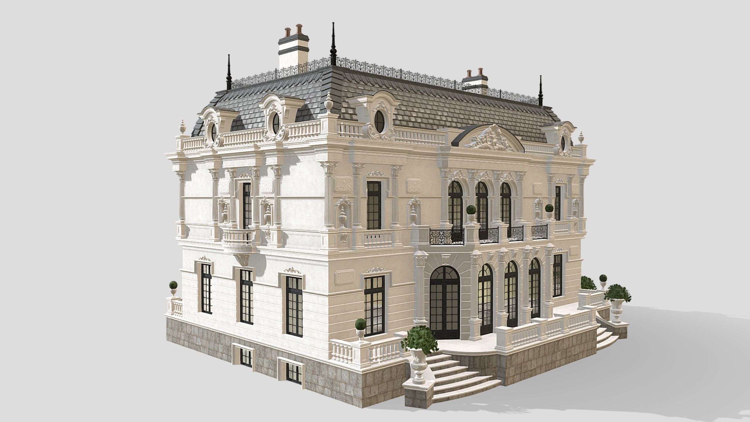 Aristocratic Mansion 3D model | CGTrader