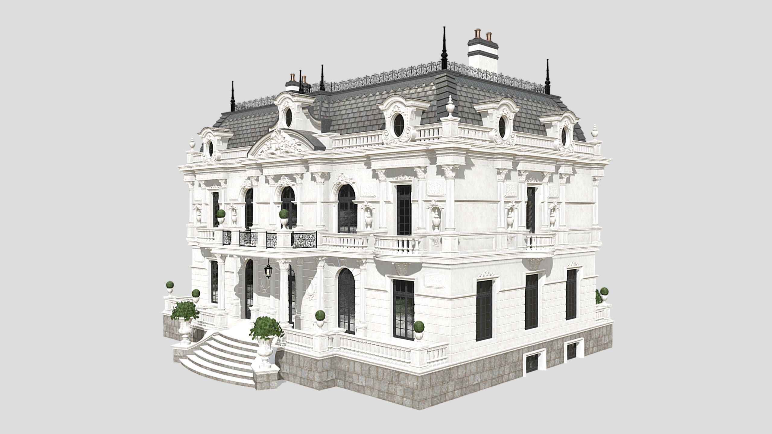Aristocratic Mansion 3D model | CGTrader