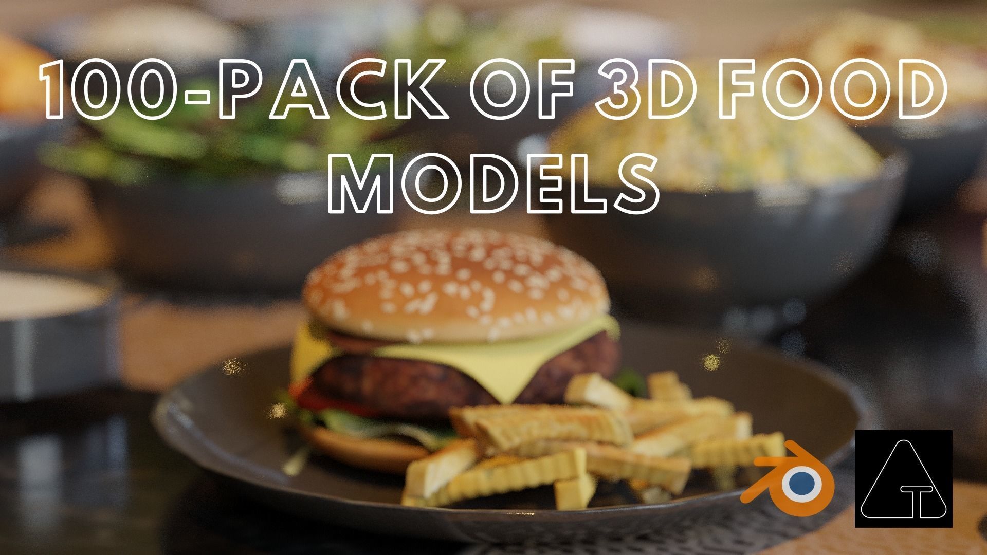 3D model 100-packs of 3D food models VR / AR / low-poly | CGTrader
