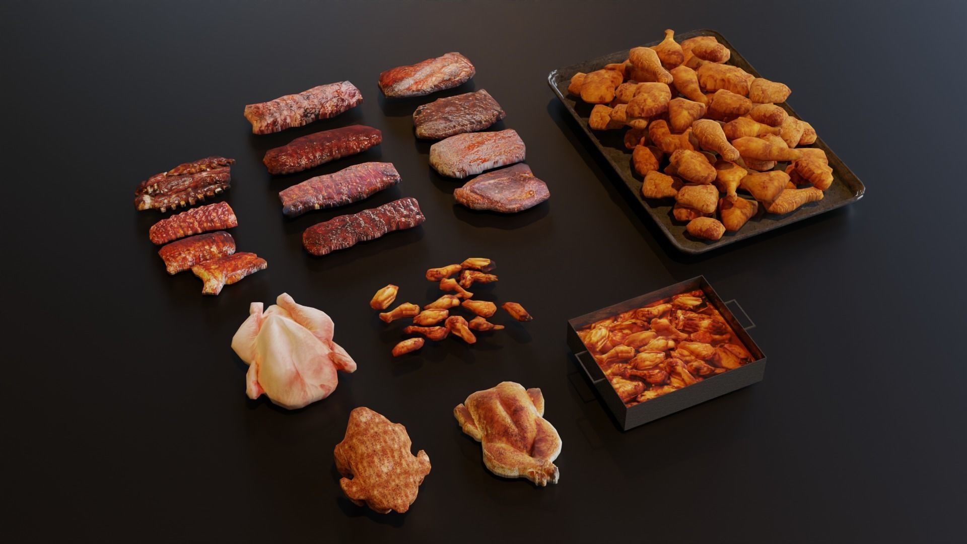 3D model 100-packs of 3D food models VR / AR / low-poly | CGTrader