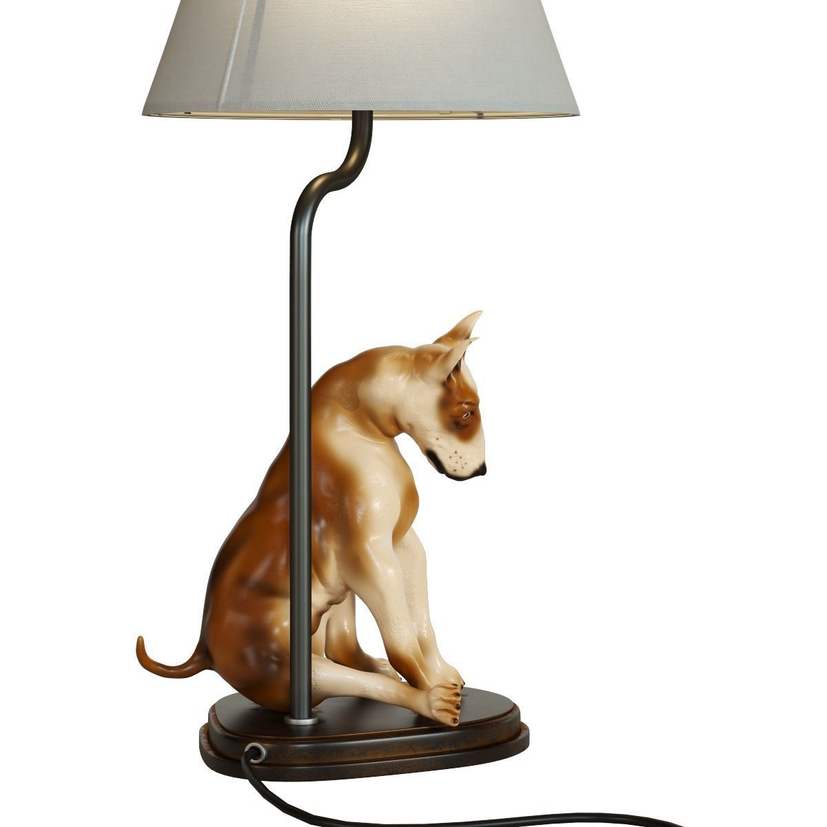 Table Lamp Sitting Dog 3D model | CGTrader