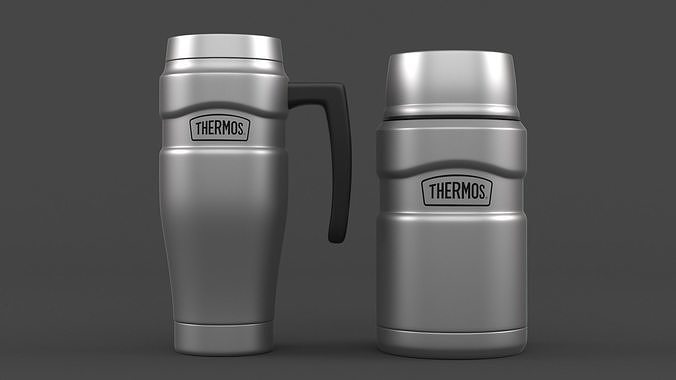 Thermos King Stainless Steel 3D model | CGTrader