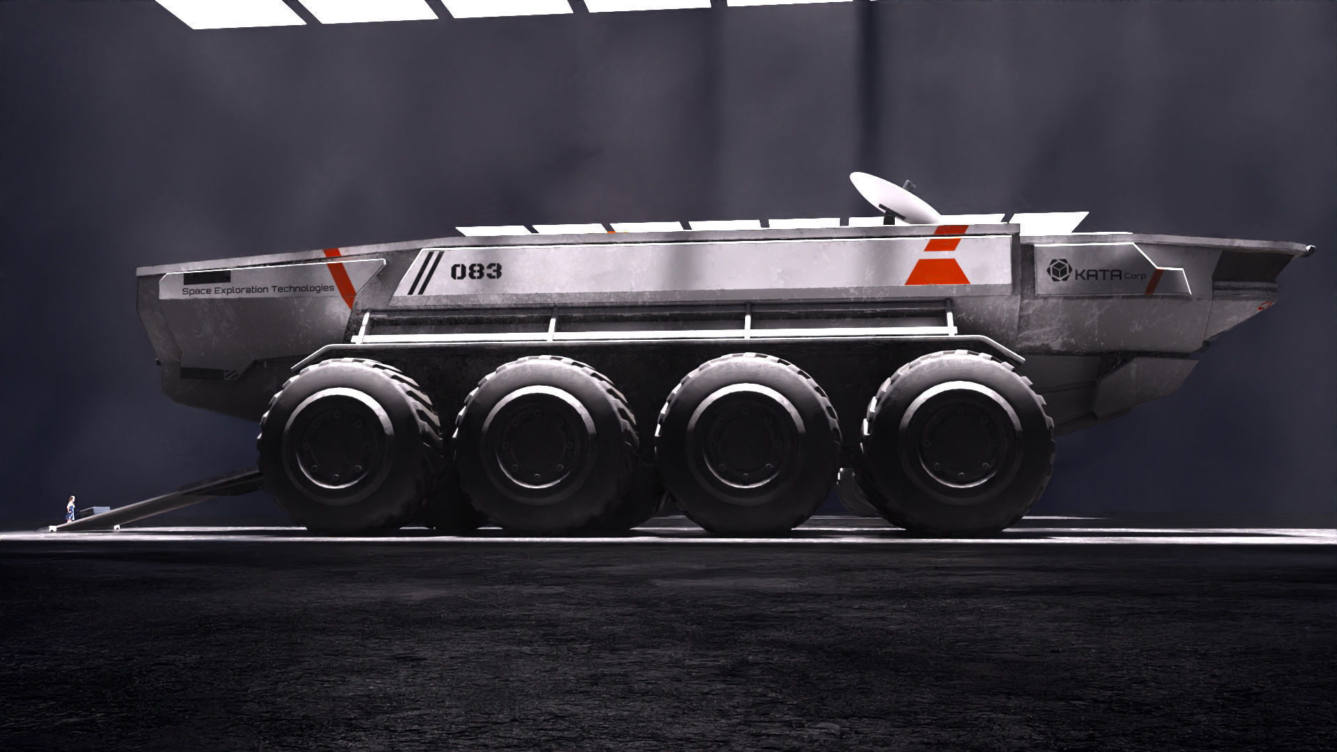 Space Truck 3D model animated rigged | CGTrader