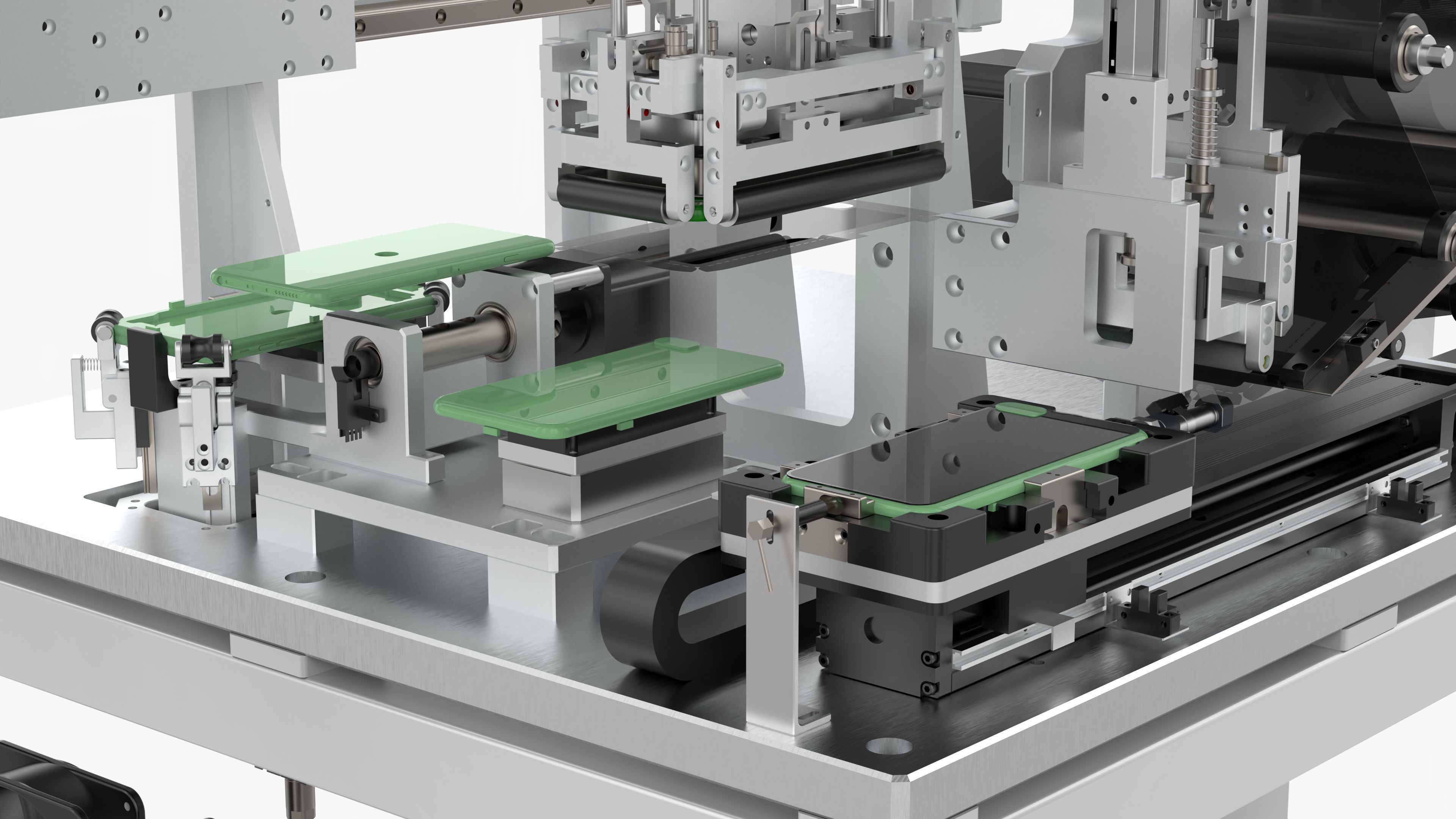 Automatic Front Side Bottom Film Sticking Machine 3D model | CGTrader