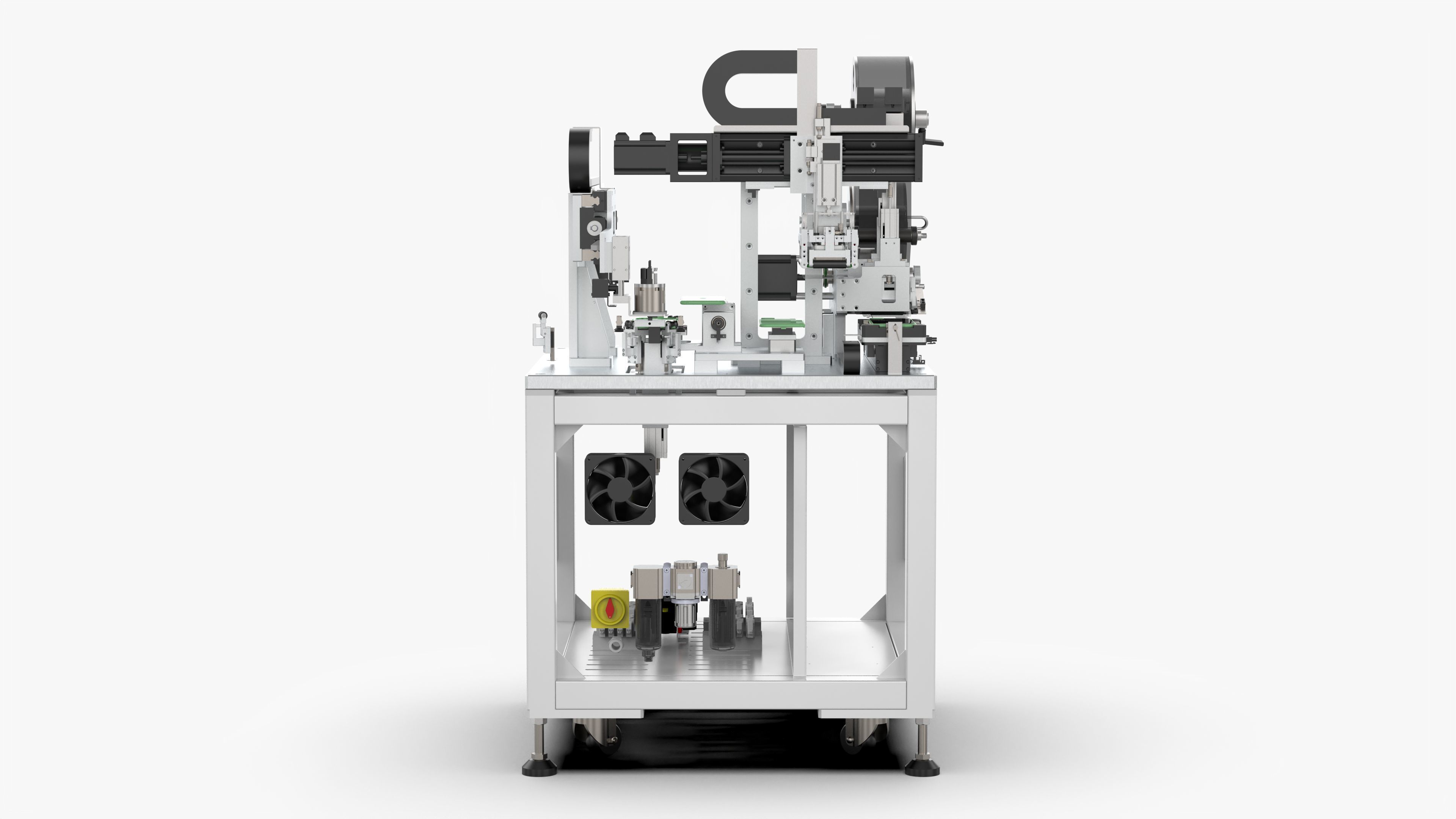 Automatic Front Side Bottom Film Sticking Machine 3D model | CGTrader