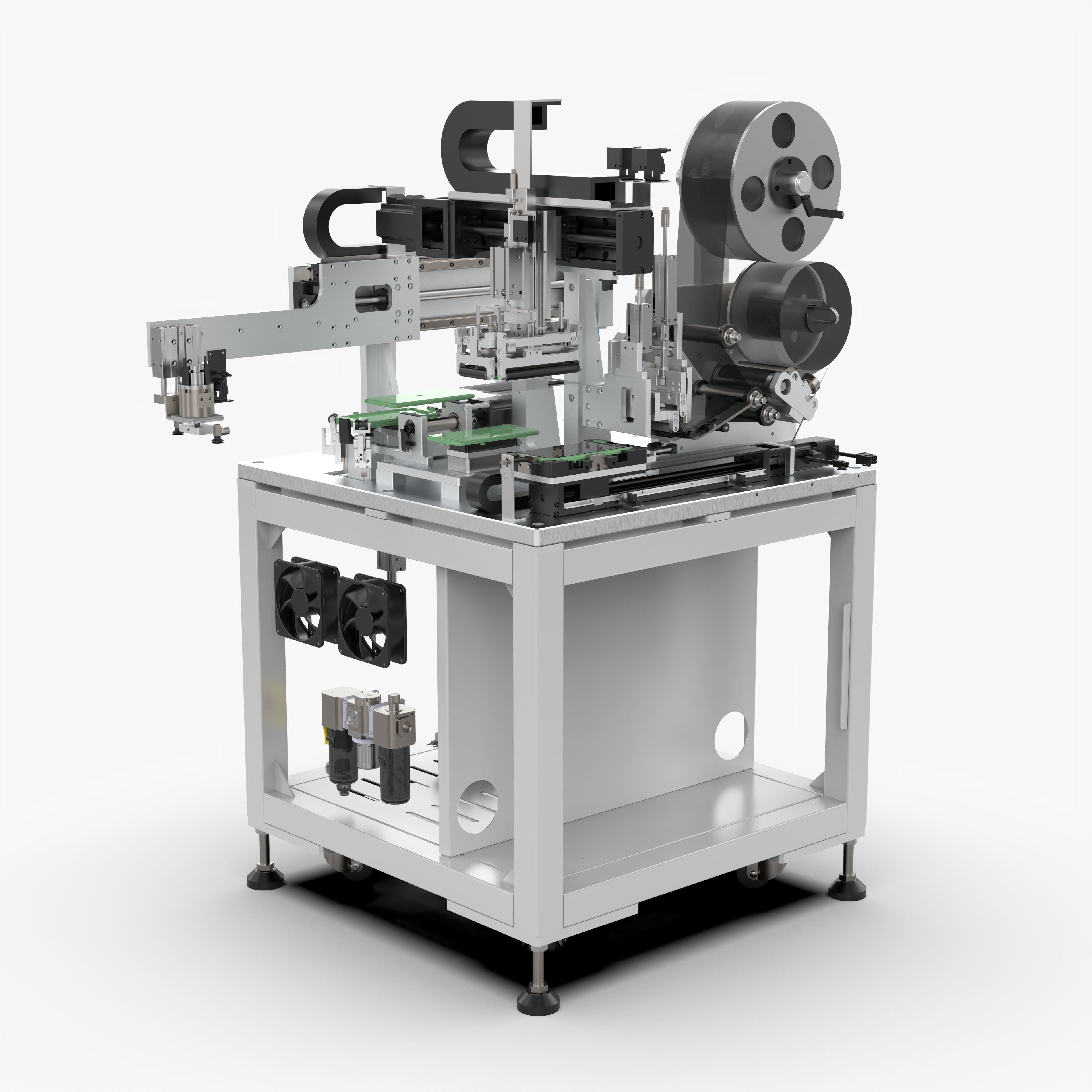 Automatic Front Side Bottom Film Sticking Machine 3D model | CGTrader