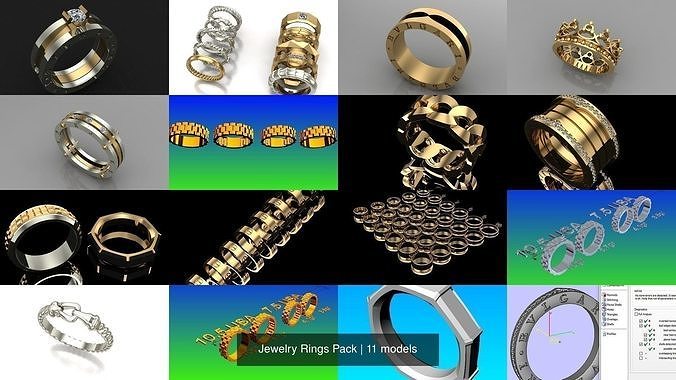 Jewelry Rings Pack 3D Model Collection | CGTrader