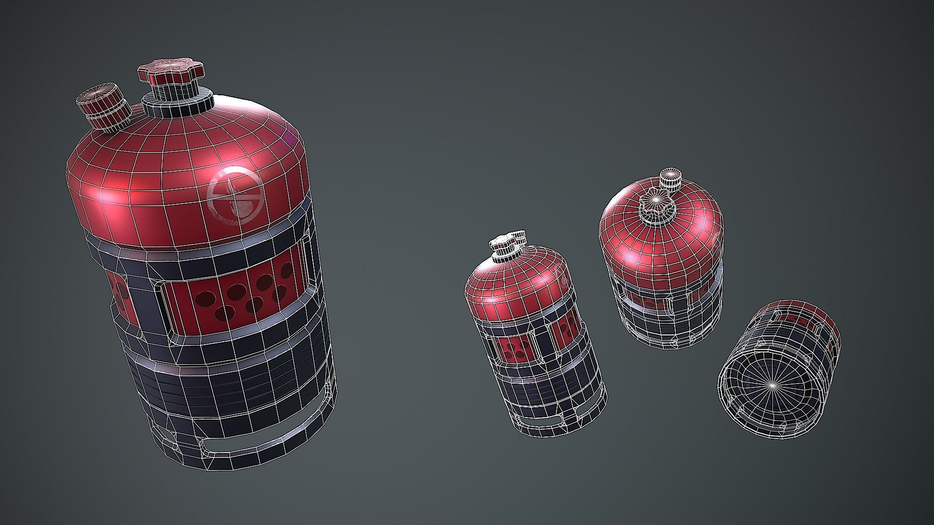 3D model GAS TANK STYLIZED CARTOON VR / AR / low-poly | CGTrader