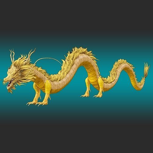 Chinese Dragon Rig 3D model rigged | CGTrader