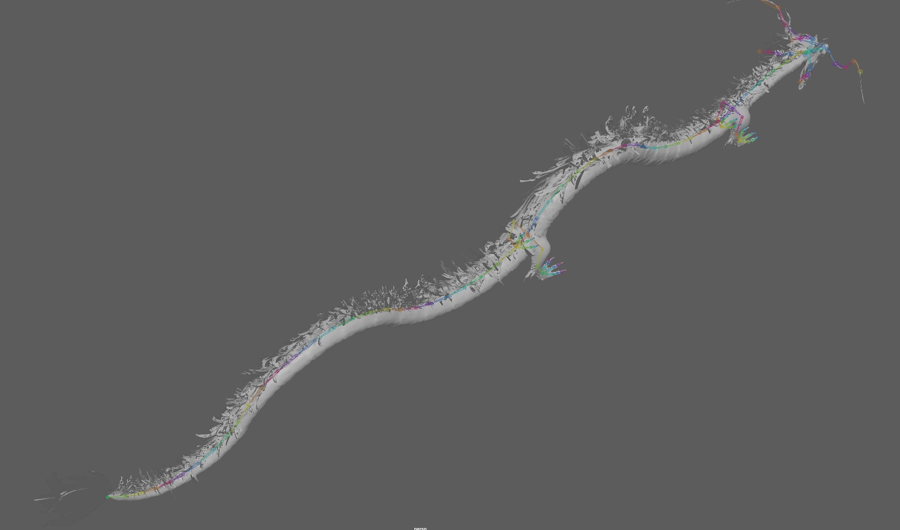 Chinese Dragon Rig 3D model rigged | CGTrader