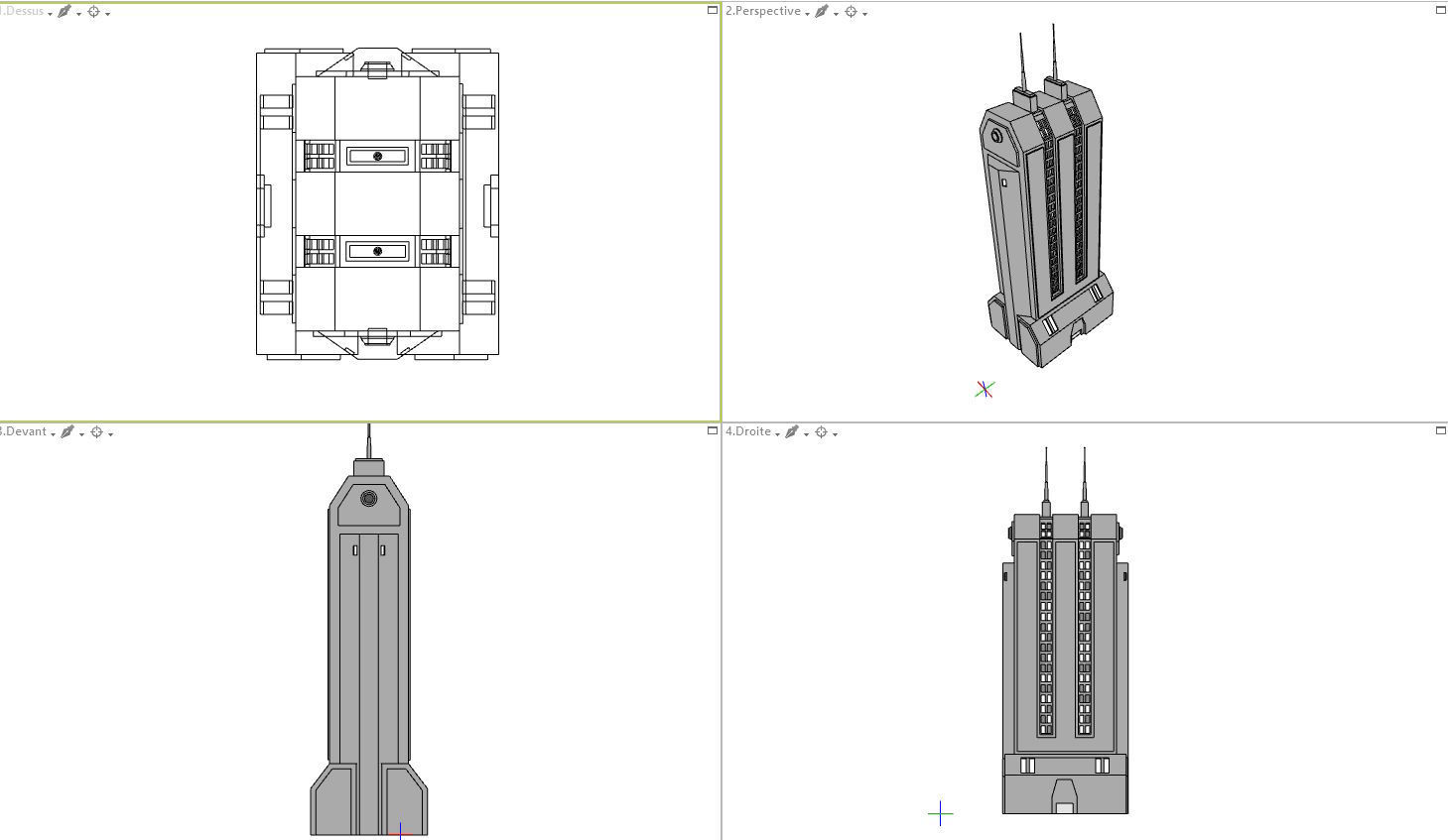 Sci-fi Buildings Kitbash with materials - Futuristic Cyberpunk 3D model ...