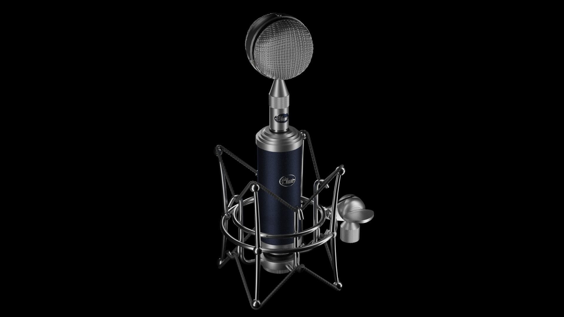 Blue Bottle Rocket Microphone 3D model | CGTrader