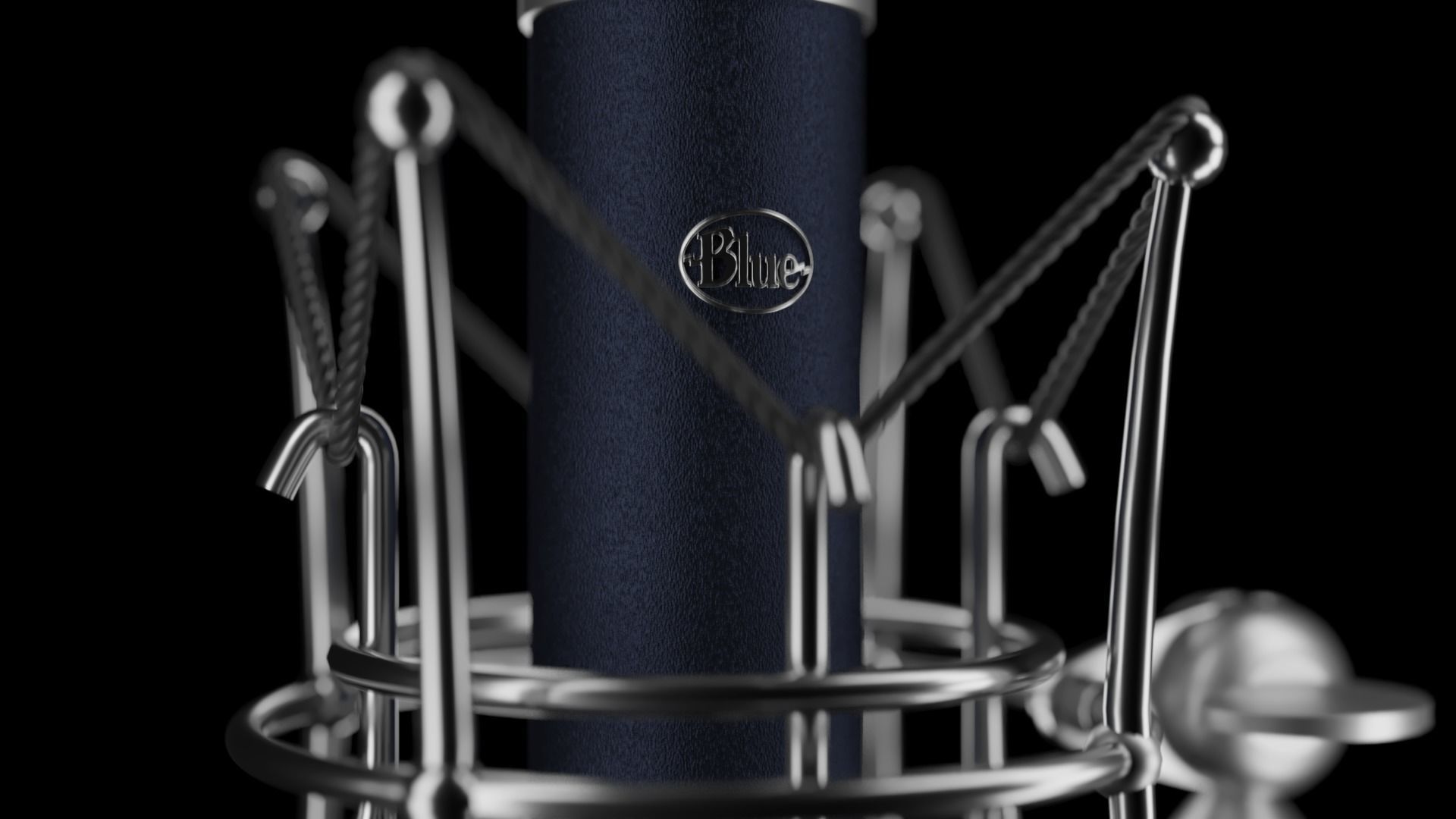 Blue Bottle Rocket Microphone 3D model | CGTrader