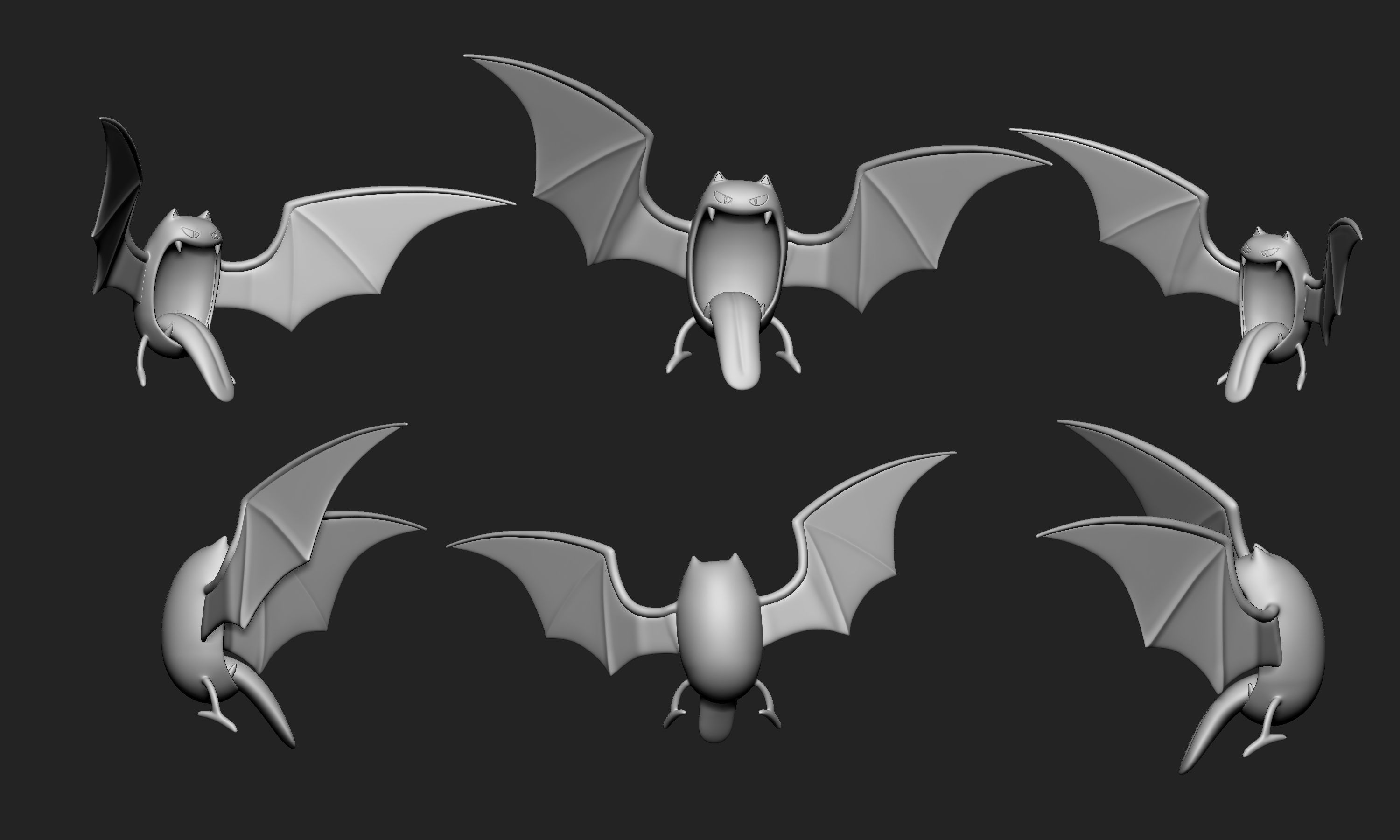 Pokemon - Golbat with 2 poses 3D model 3D printable | CGTrader