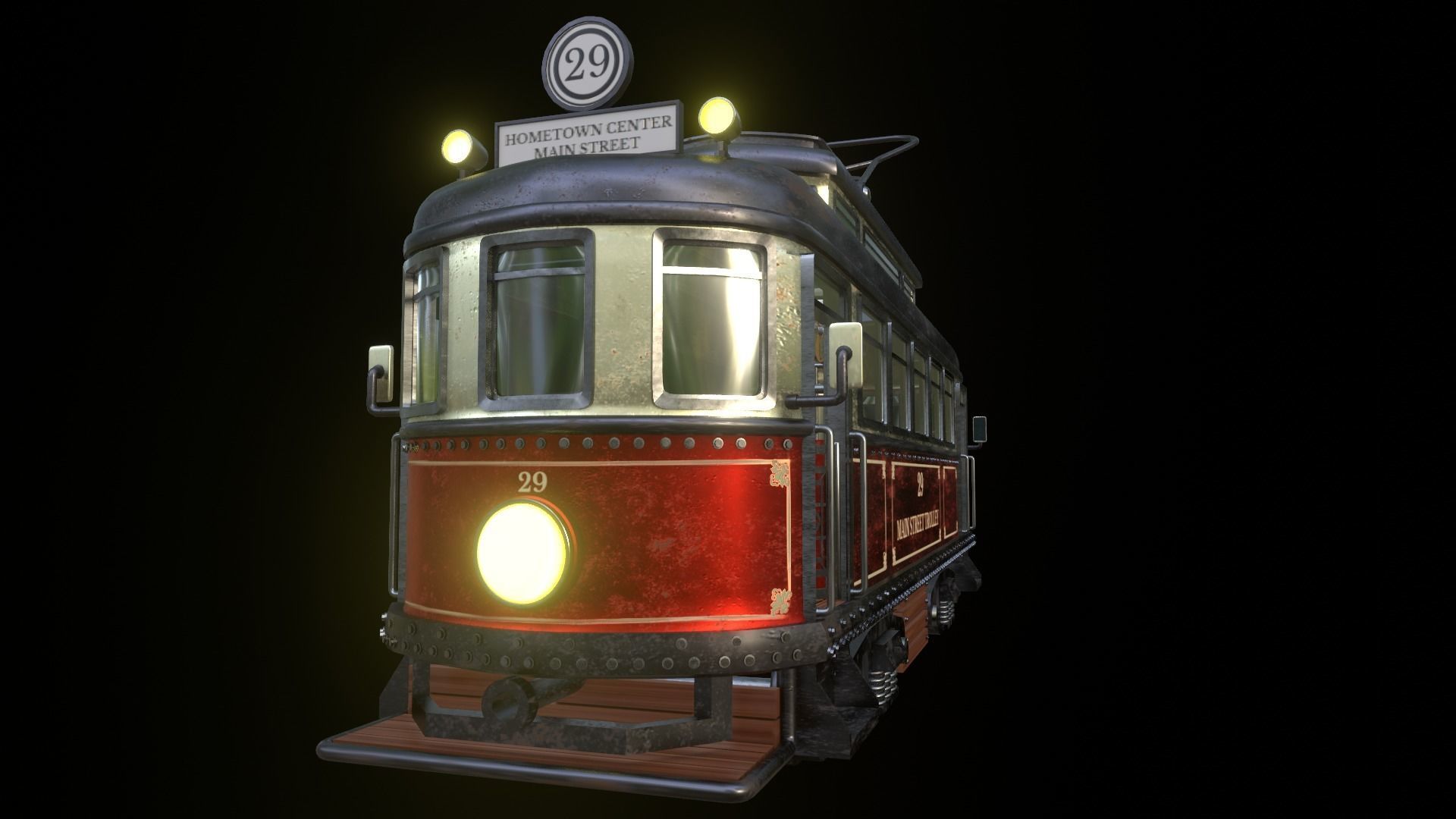 3D model Old Tram VR / AR / low-poly | CGTrader