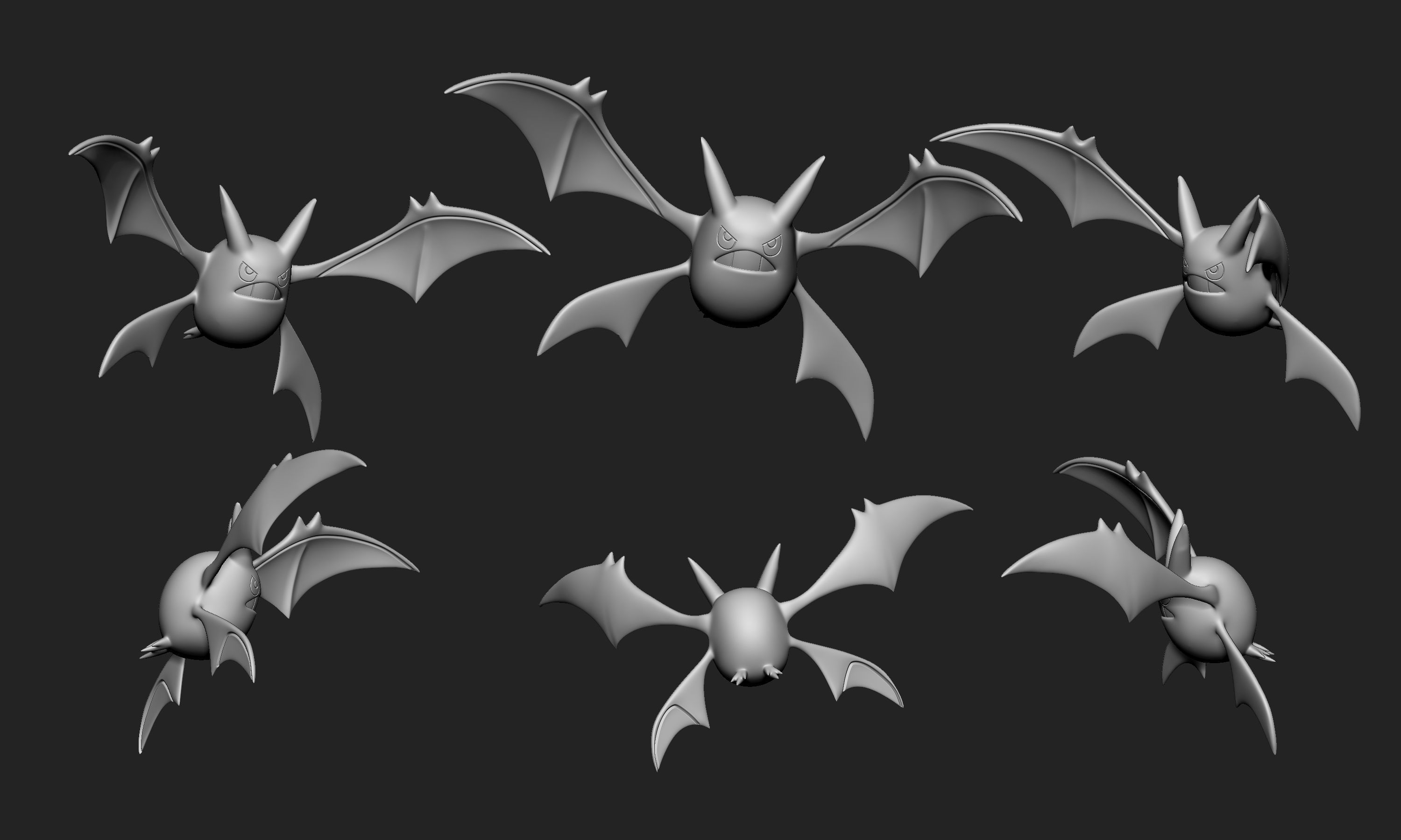 Pokemon - Crobat with 2 poses 3D model 3D printable | CGTrader
