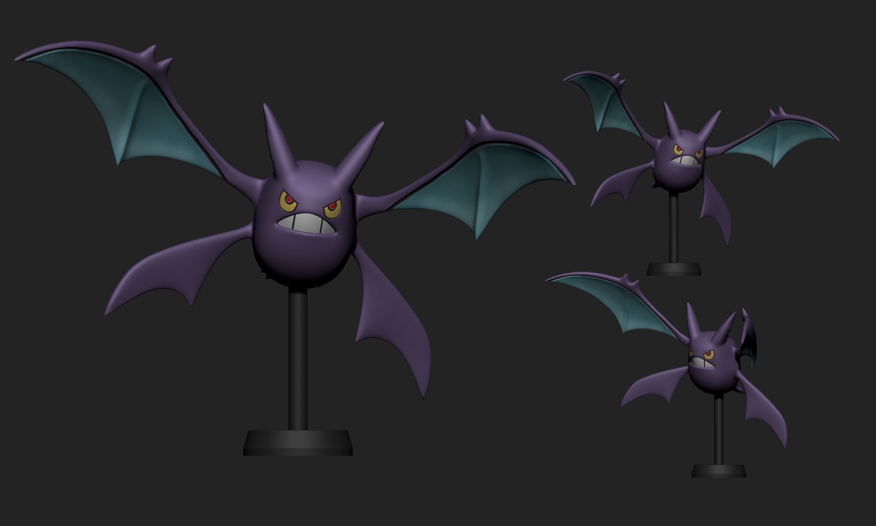 Pokemon - Crobat with 2 poses 3D model 3D printable | CGTrader