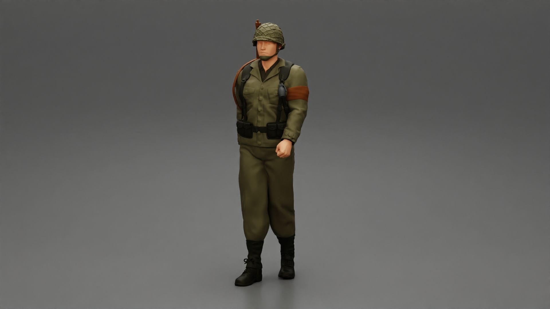 Soldier walking carrying a rifle 3D model 3D printable | CGTrader