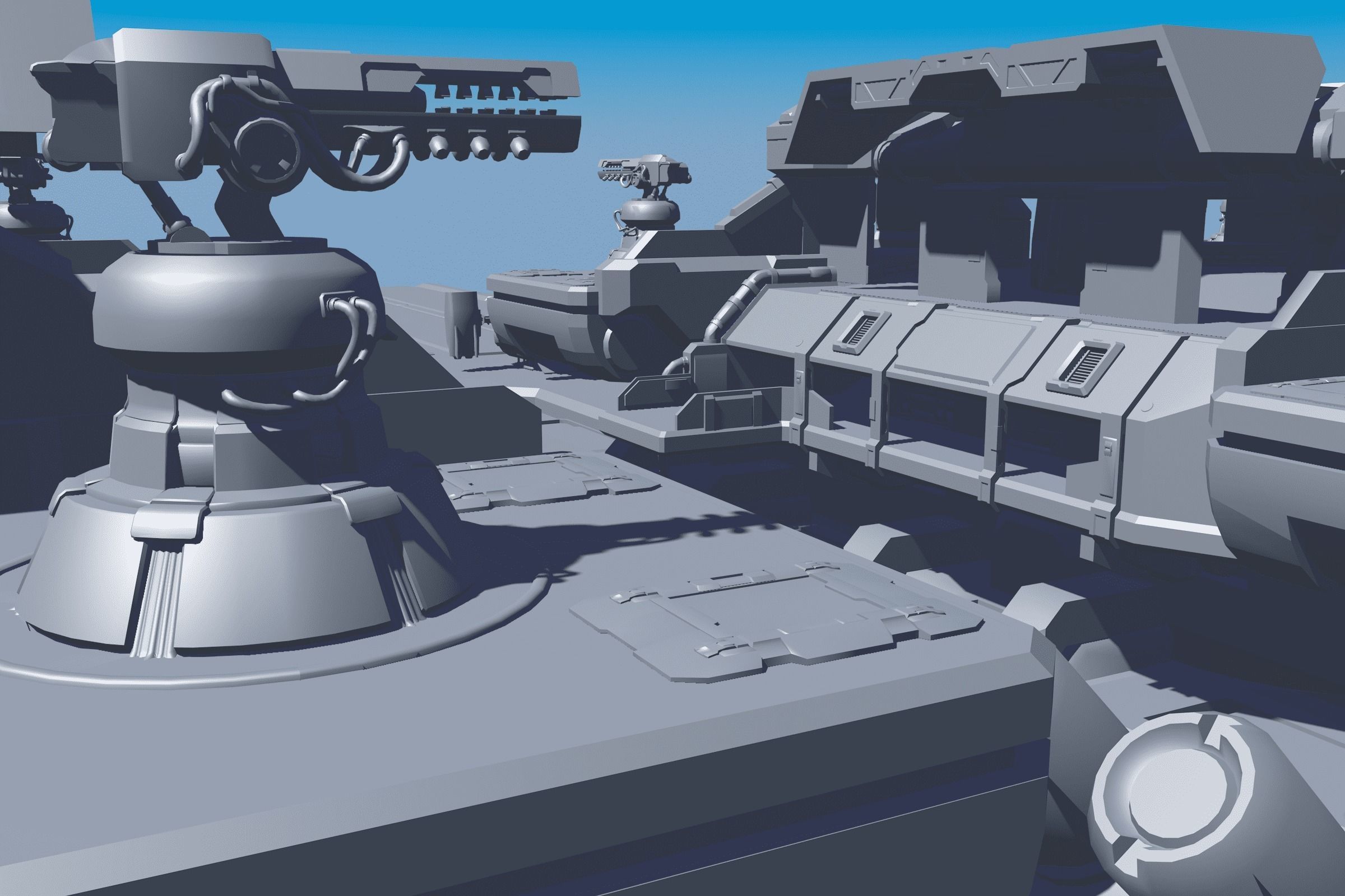 3D model Futuristic Aircraft Base Carrier VR / AR / low-poly | CGTrader
