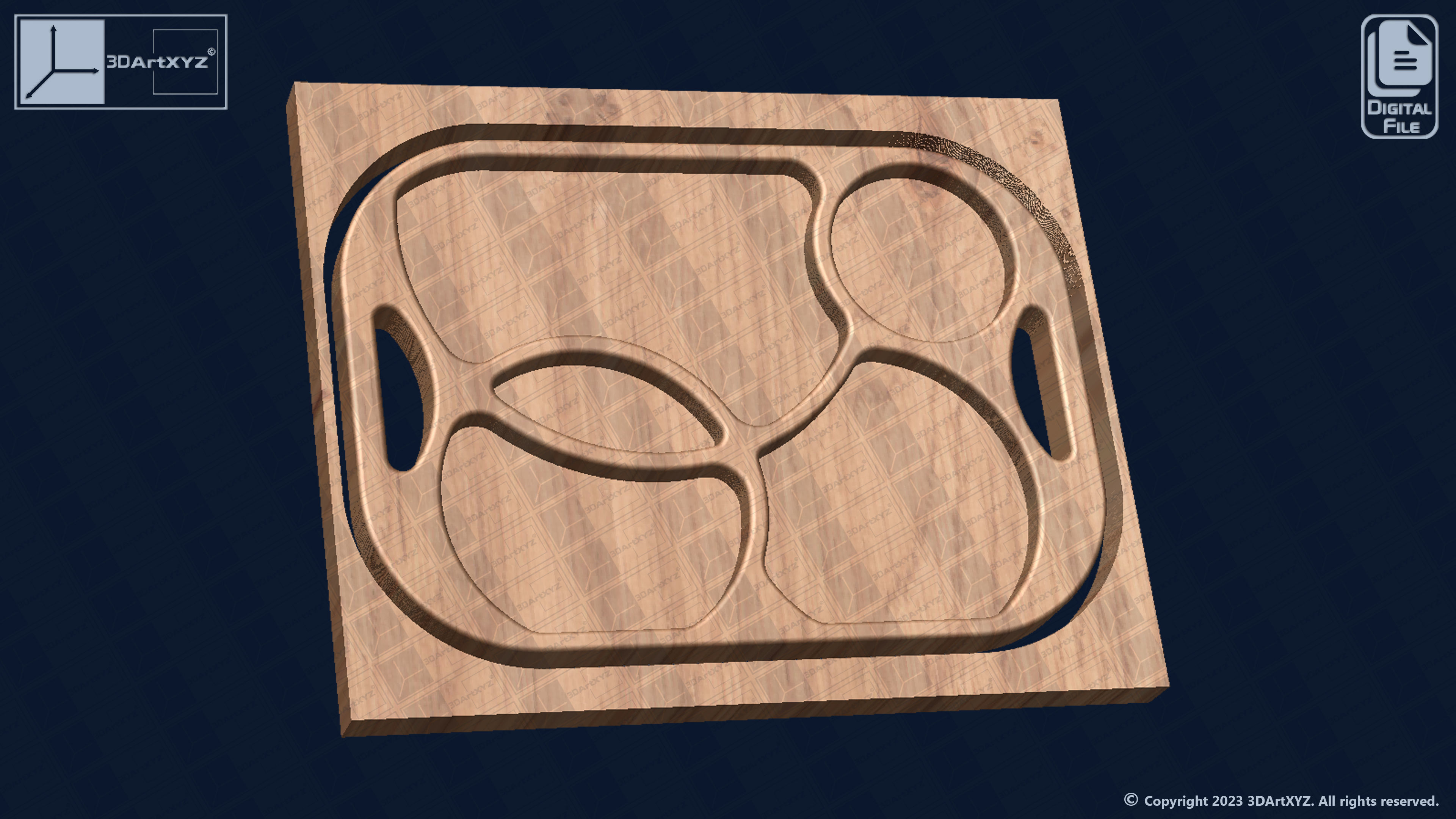 Trays Pack - CNC Files for Wood 3D model | CGTrader