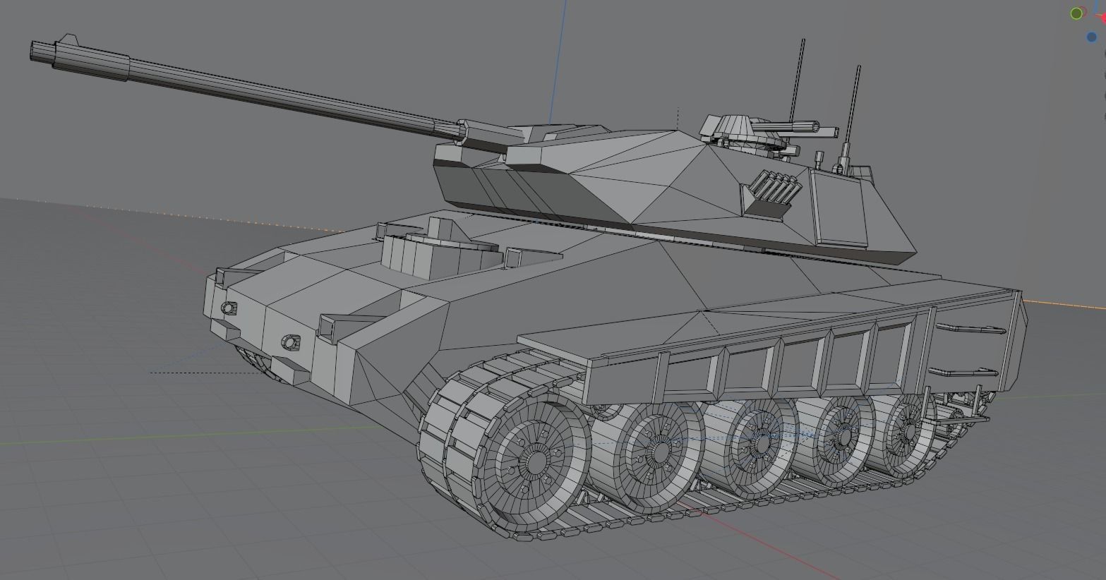 War Cyber Tank Re01 concept blender free VR / AR / low-poly 3D model ...