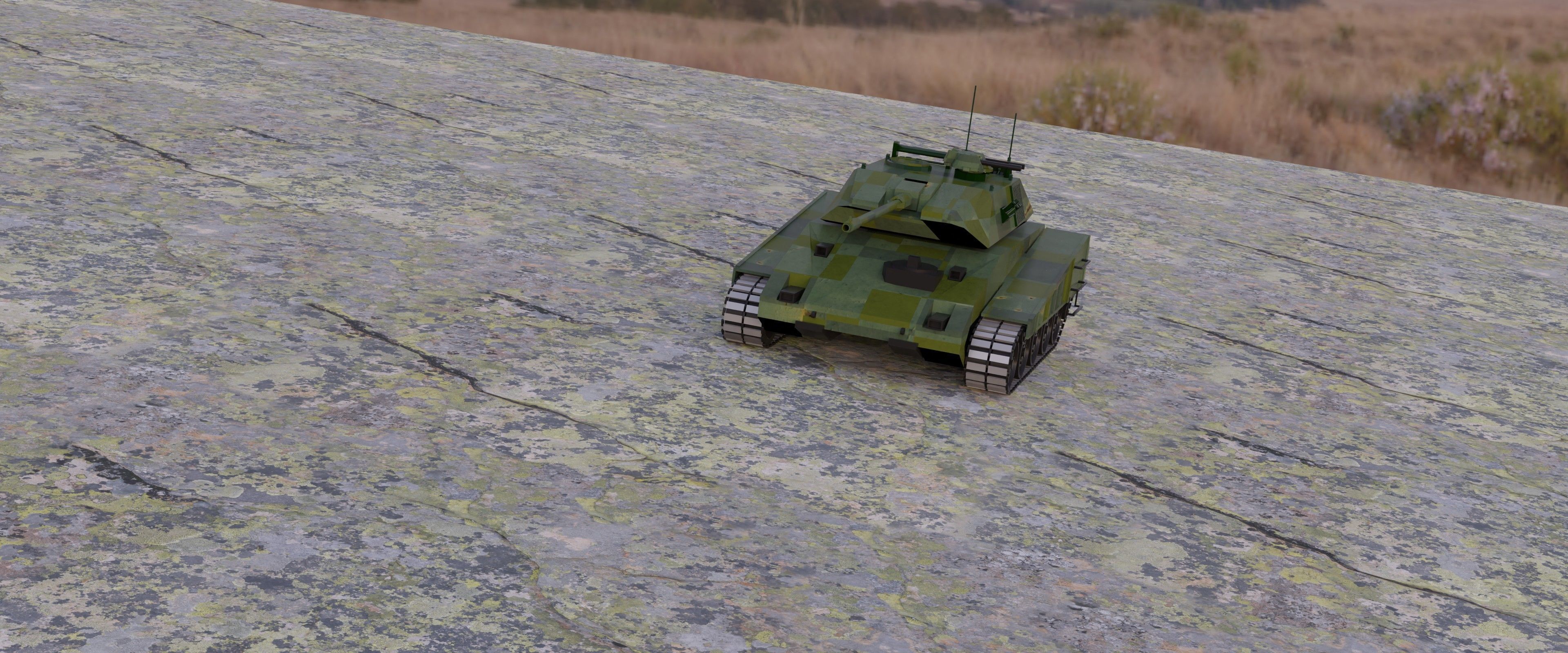 War Cyber Tank Re01 concept blender free VR / AR / low-poly 3D model ...