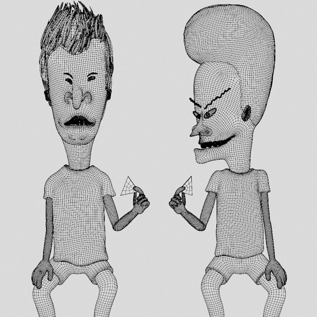 3D model 3D Beavis And Butt-Head Cartoon Characters VR / AR / low-poly ...