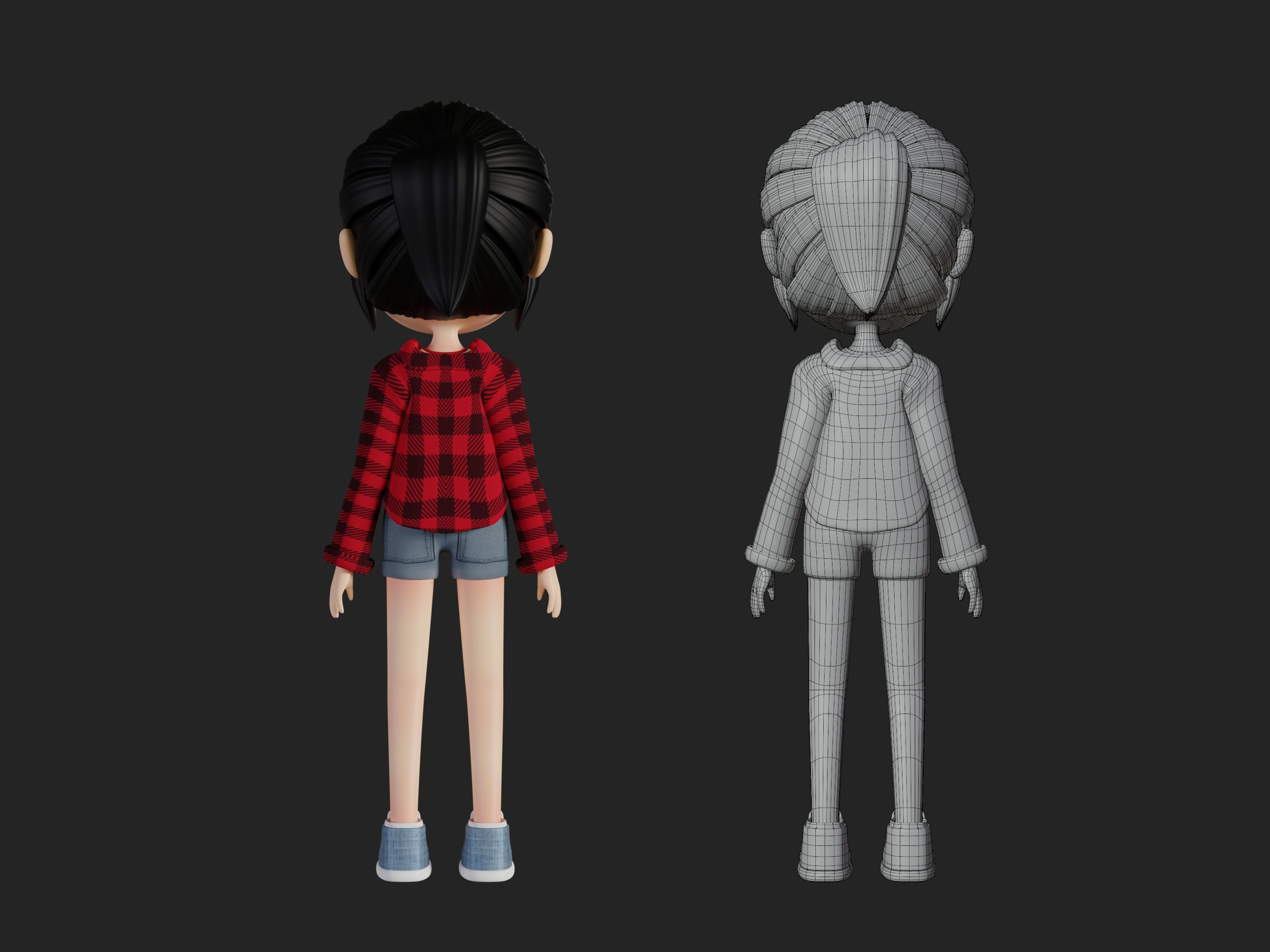 Character cartoon girl 3D model | CGTrader