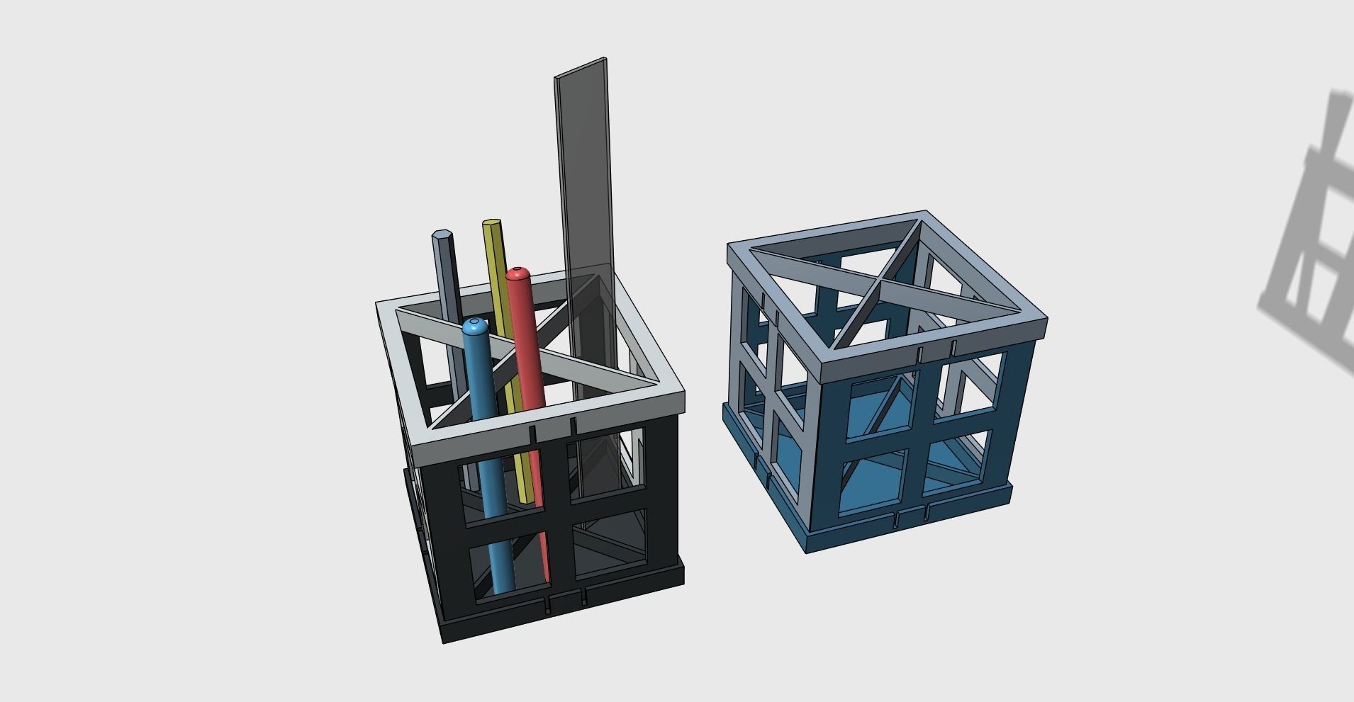 Pencil holder CUBE easy print 3D model 3D printable | CGTrader