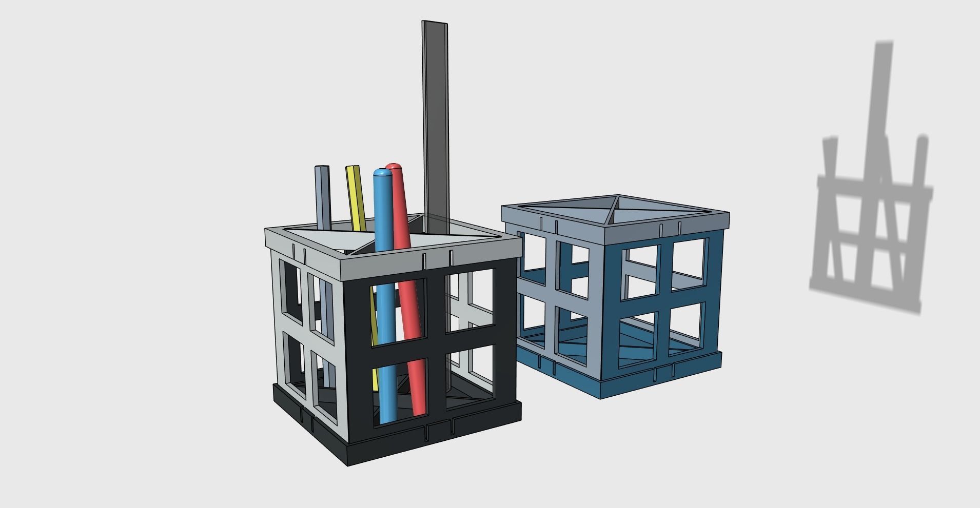 Pencil holder CUBE easy print 3D model 3D printable | CGTrader