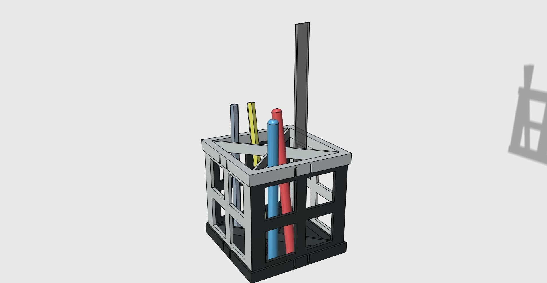 Pencil holder CUBE easy print 3D model 3D printable | CGTrader