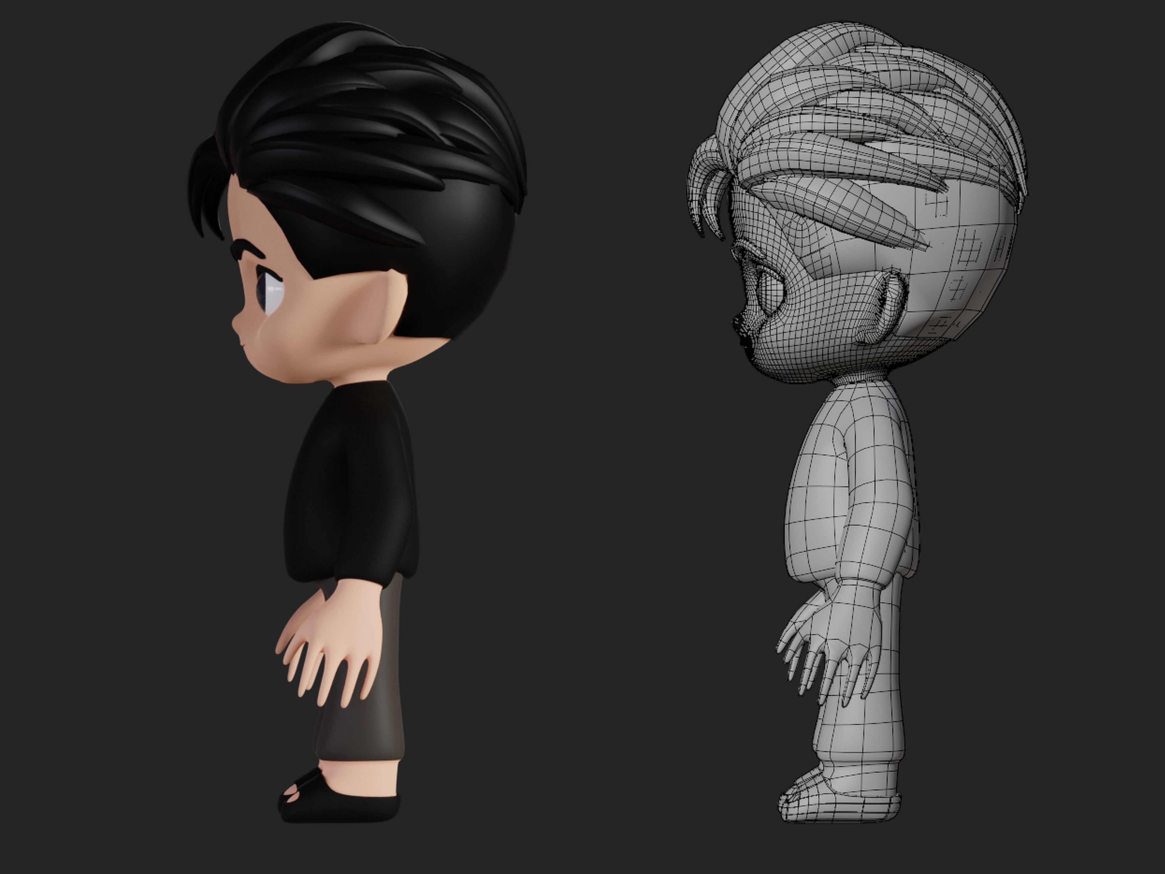 Character cartoon boy 3D model | CGTrader