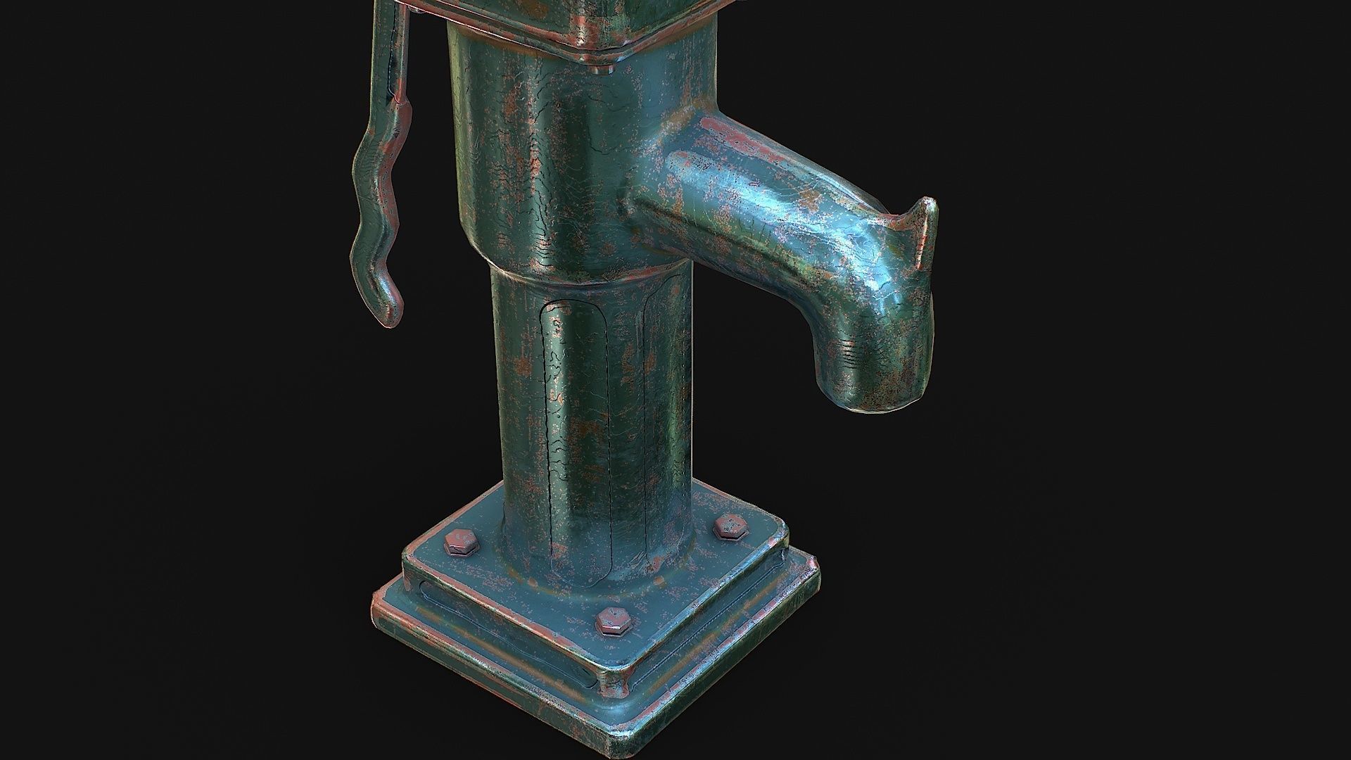 3D model Asian Village Tube Well - Water Hand Pump VR / AR / low-poly ...