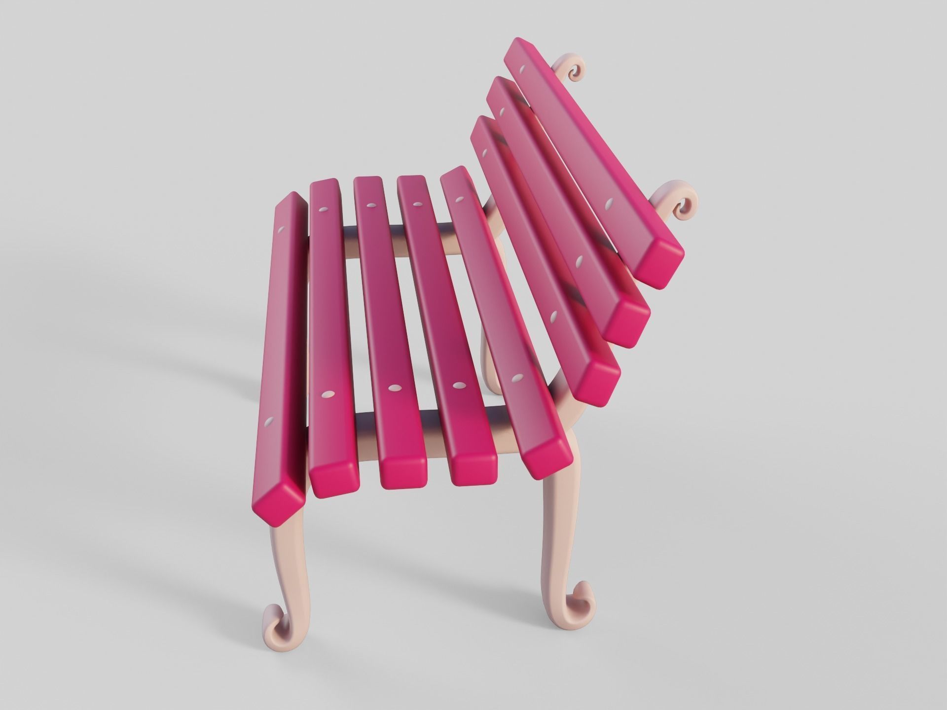 Cartoon Bench 7 3D model | CGTrader