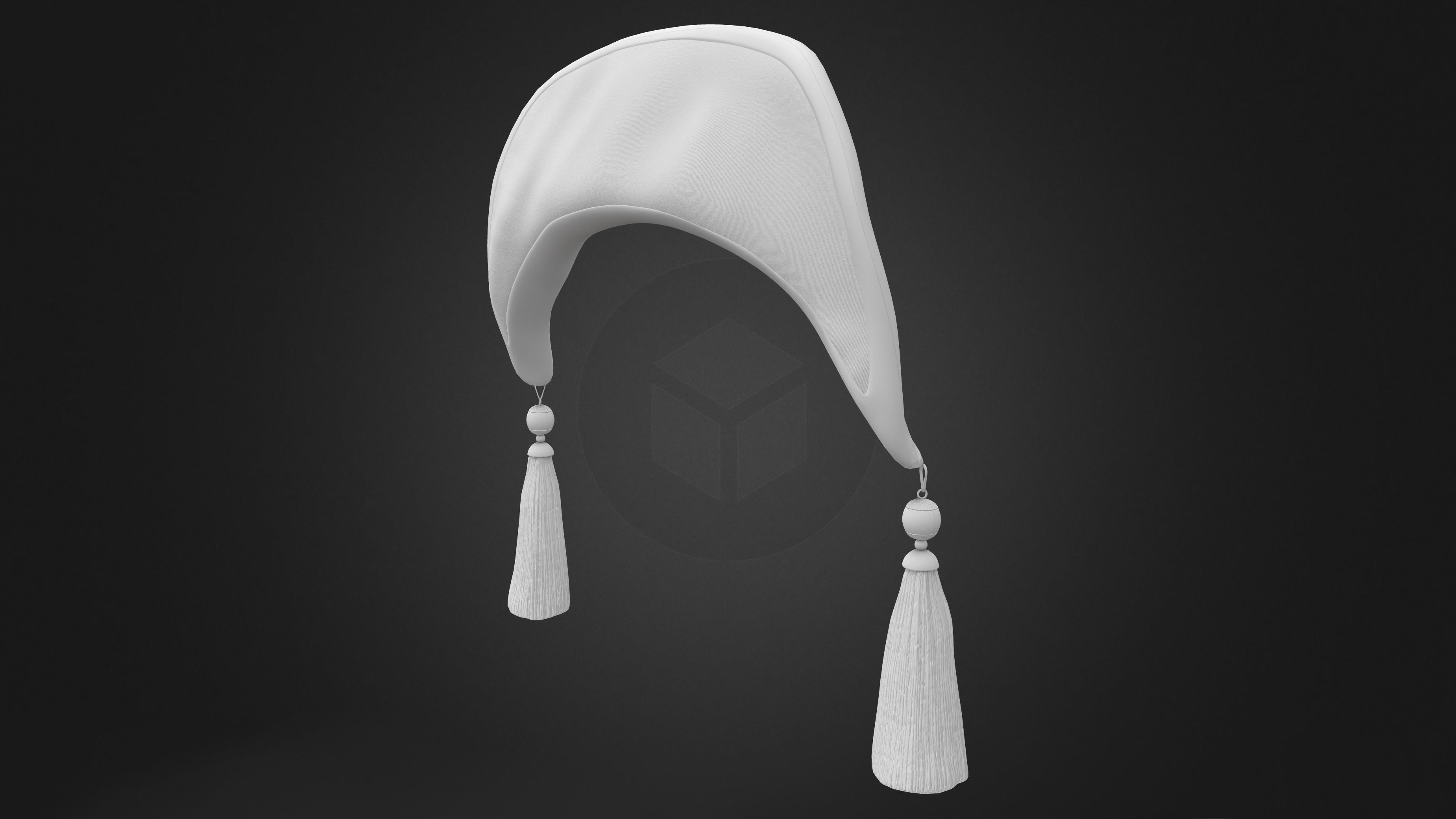 3D model Traditional Shaolin Concept Hair Piece VR / AR / low-poly ...
