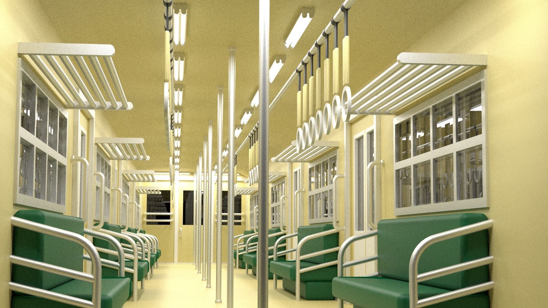Cartoon Subway Metro Interior 3D model | CGTrader