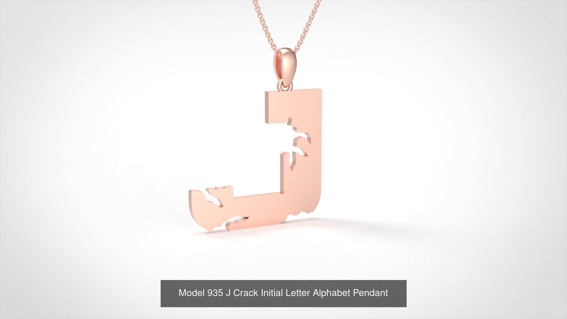 Crack Initial Letter Alphabet Pendant Collection | CGTrader