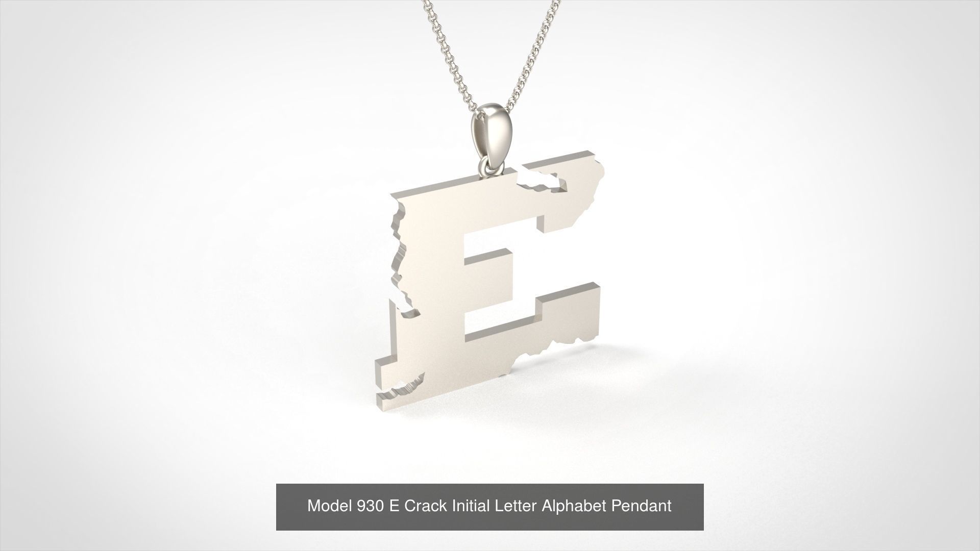 Crack Initial Letter Alphabet Pendant Collection | CGTrader